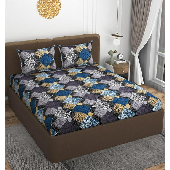 All Around Elastic Fitted Bedsheets King Size With 2 Pillow Covers ...