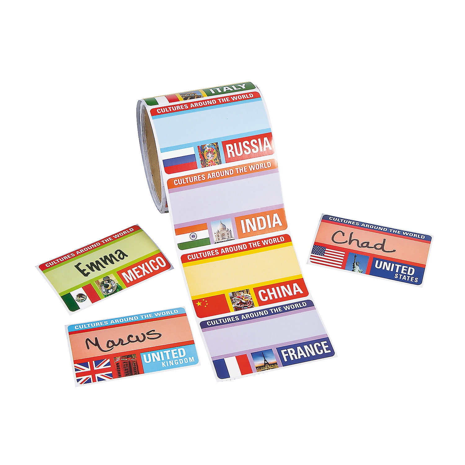 Around The World Name Tags/Labels - Stationery - 2 Pieces - Walmart.com