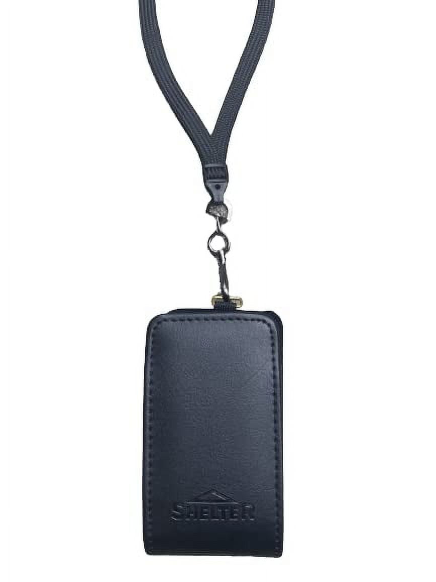 Around the Neck Open top leather case with Safety Lanyard Compatible ...