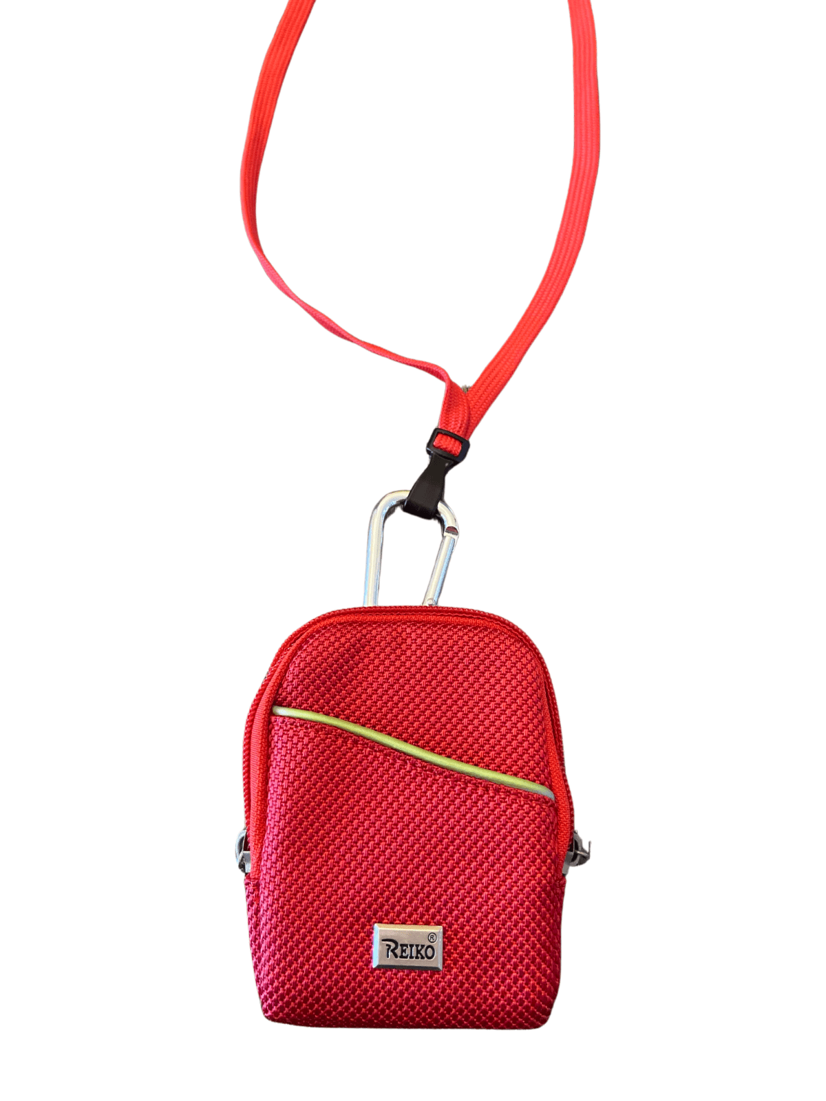 Around the neck or Shoulder Phone Holder Red Case with Zipper and ...