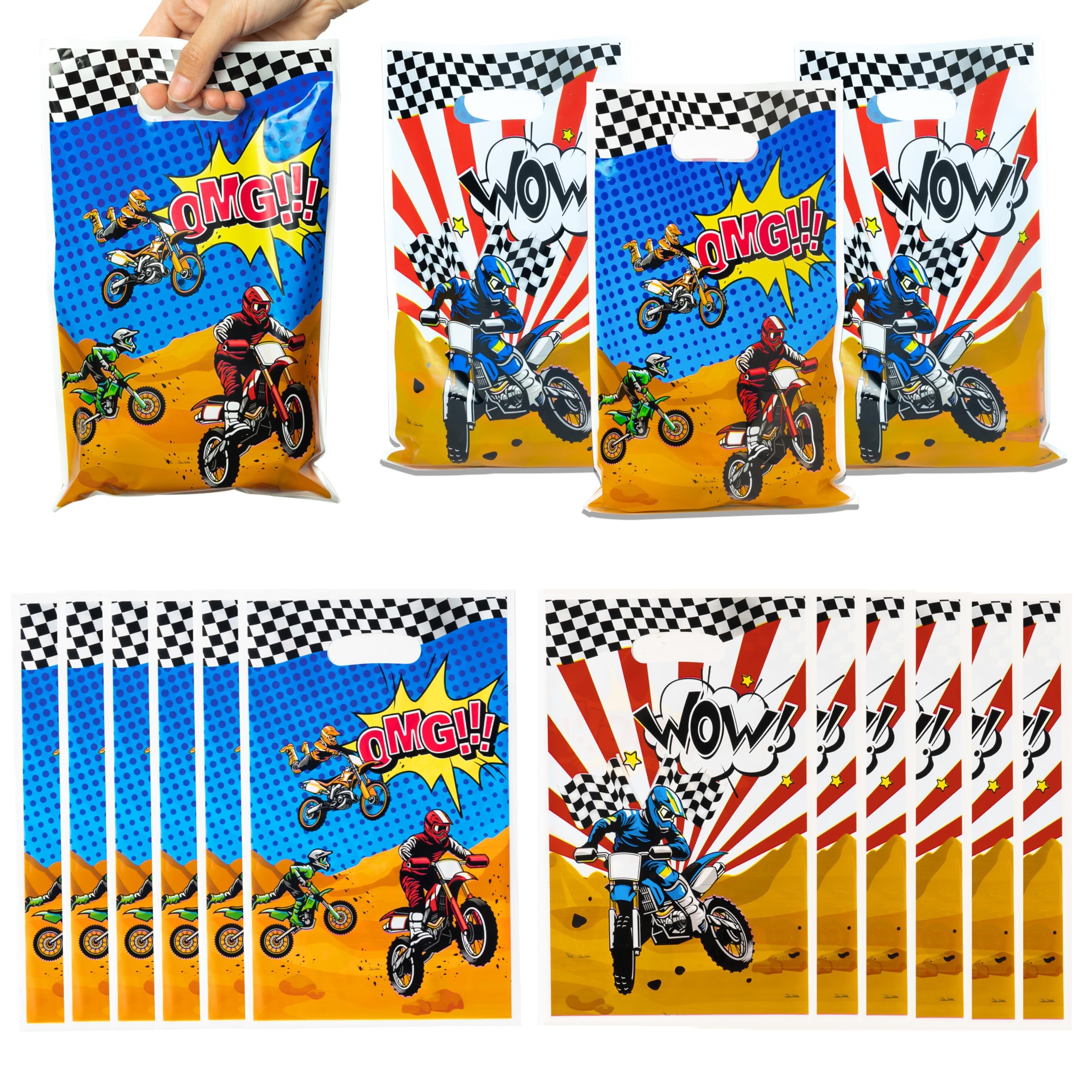 ArowlWesh Motorcycle Party Favor MMF7 Bags - 50Pcs Dirt Bike Candy ...