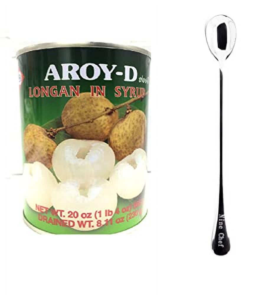 Aroy-d CAN Food plus Ninechef Long Handle Spoon (Longan in Syrup, 2 ...