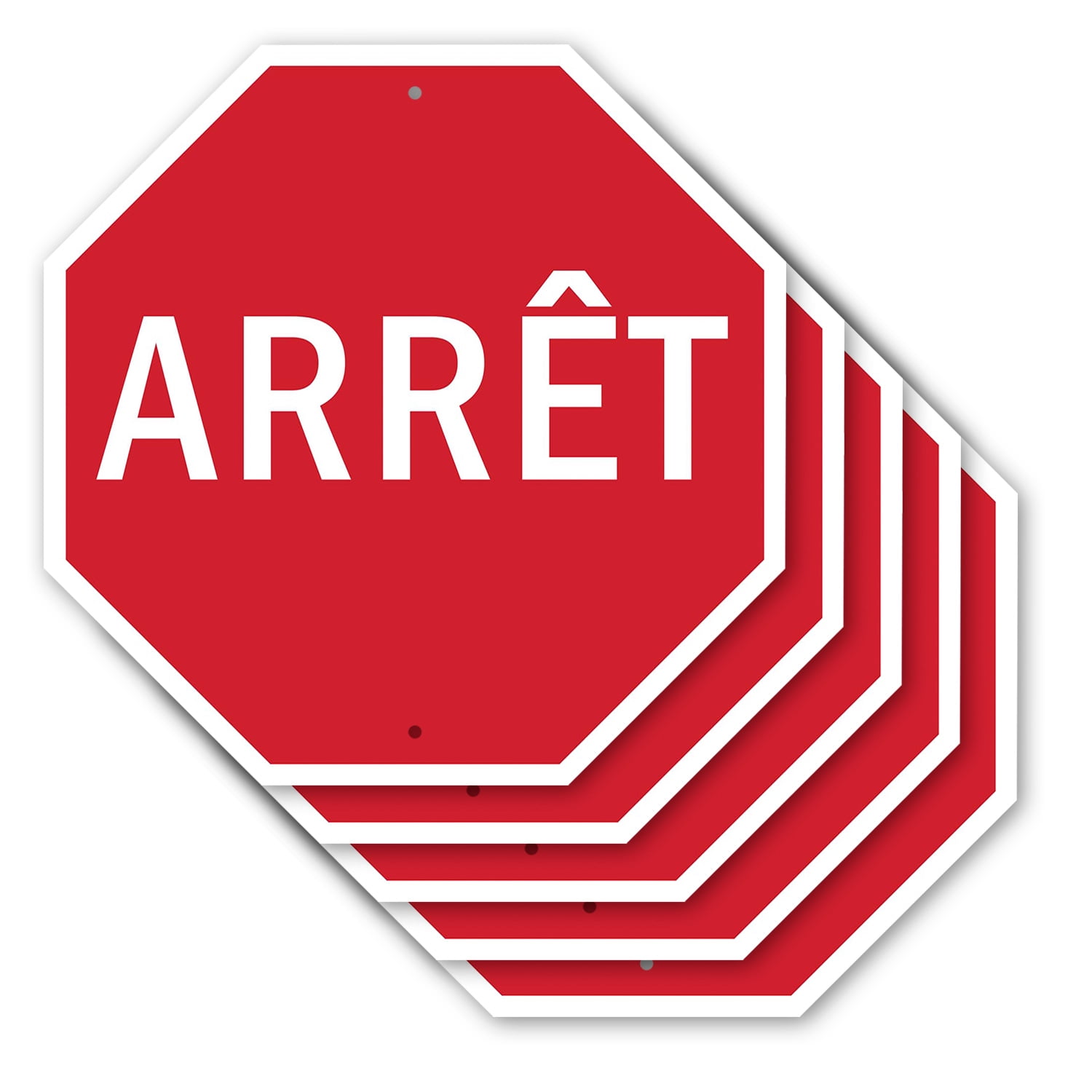 Arrêt (5 Pack) 10 inch X 10 inch Octagon Rust Free Aluminum Metal Signs ...