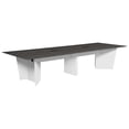 Array 144" Conference Table with Power Data Grommet- Ash Grey/ White ...