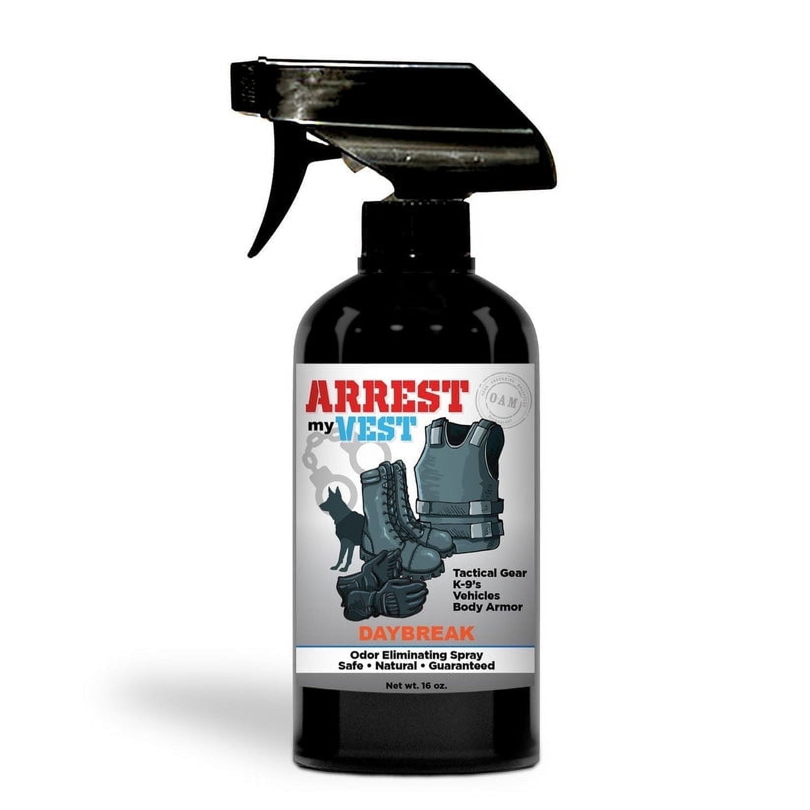 Arrest My Vest Odor Eliminator Spray for Body Armor and Tactical Gear ...