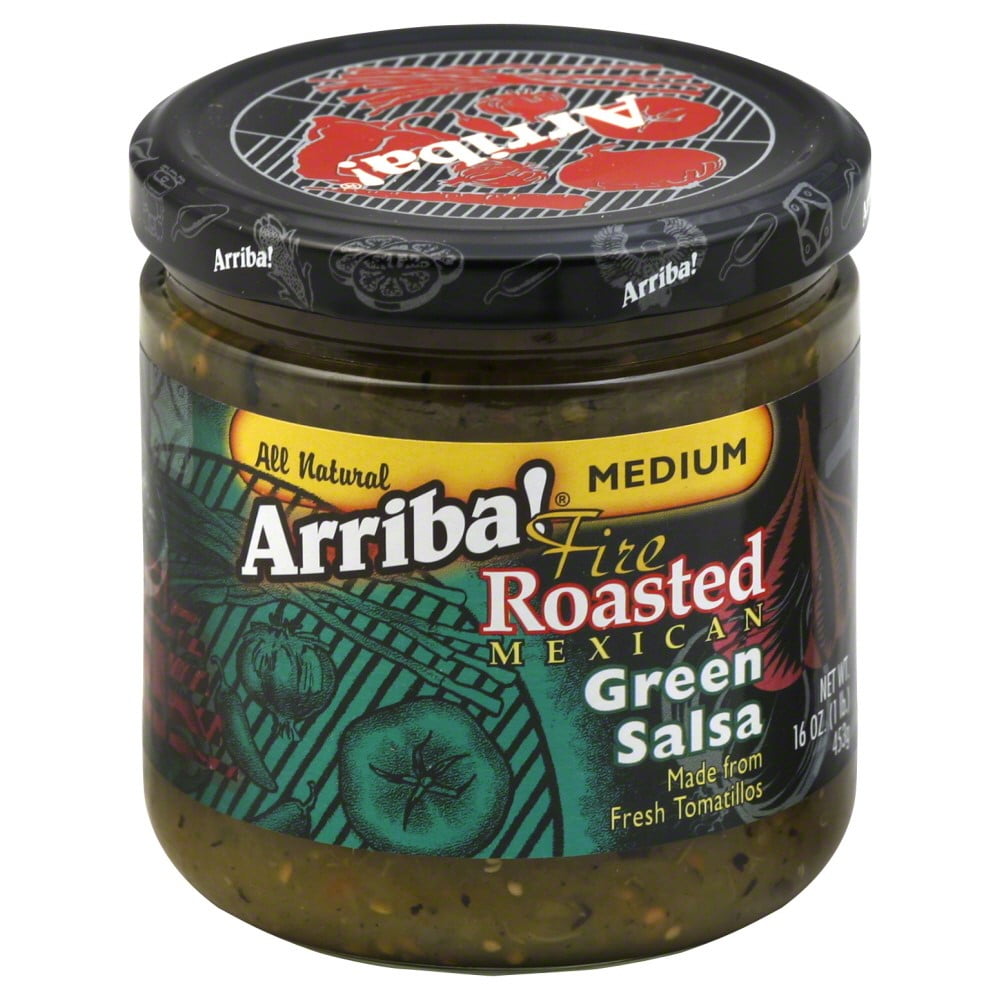 Arriba! Medium Fire Roasted Mexican Green Salsa, 16.0 OZ - Walmart.com