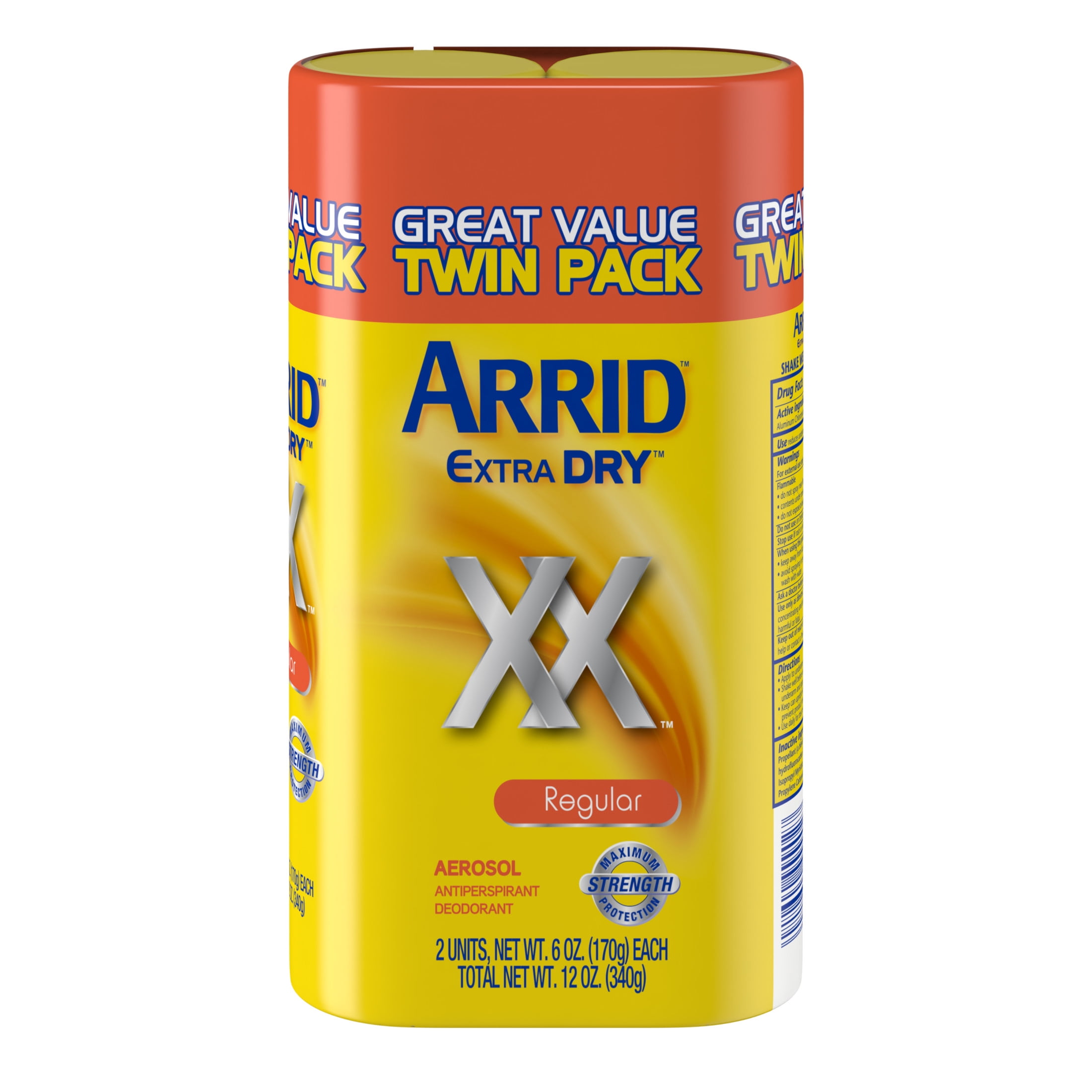 Arrid XX Extra Dry Antiperspirant Deodorant Twin Pack, 6oz each - Long ...