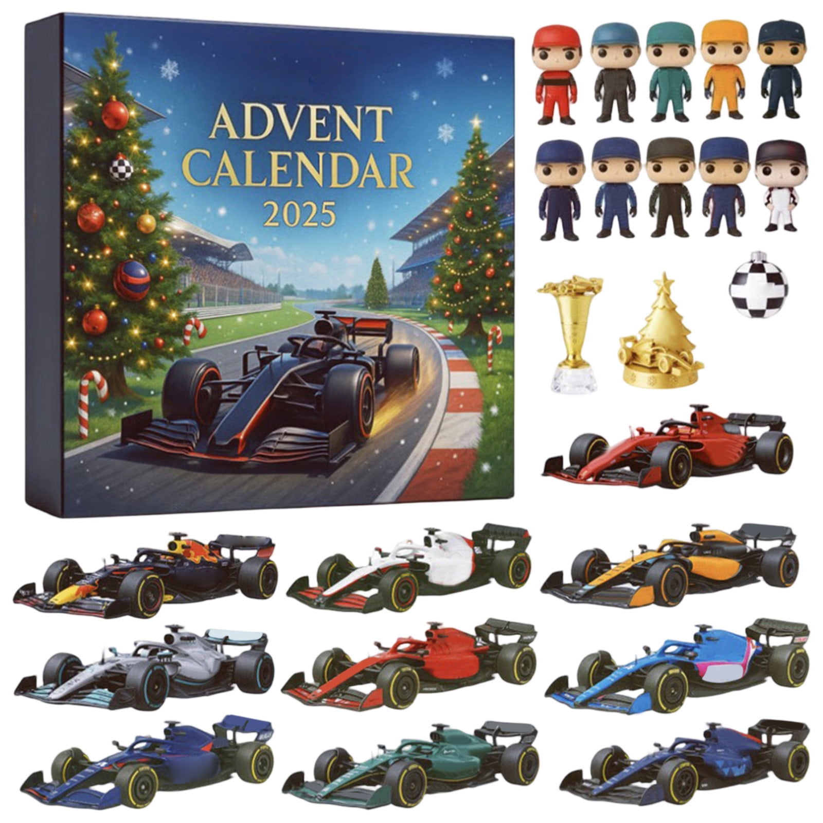 Arrival Calendar Includes 24 Christmas Decorations, Formula 1 Advent ...