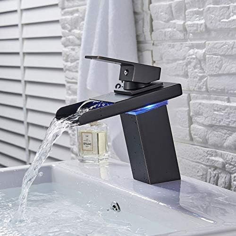 Arrival LED Chrome ORB Blacked Basin Faucet Bath Vanity Sink Tap Hot ...