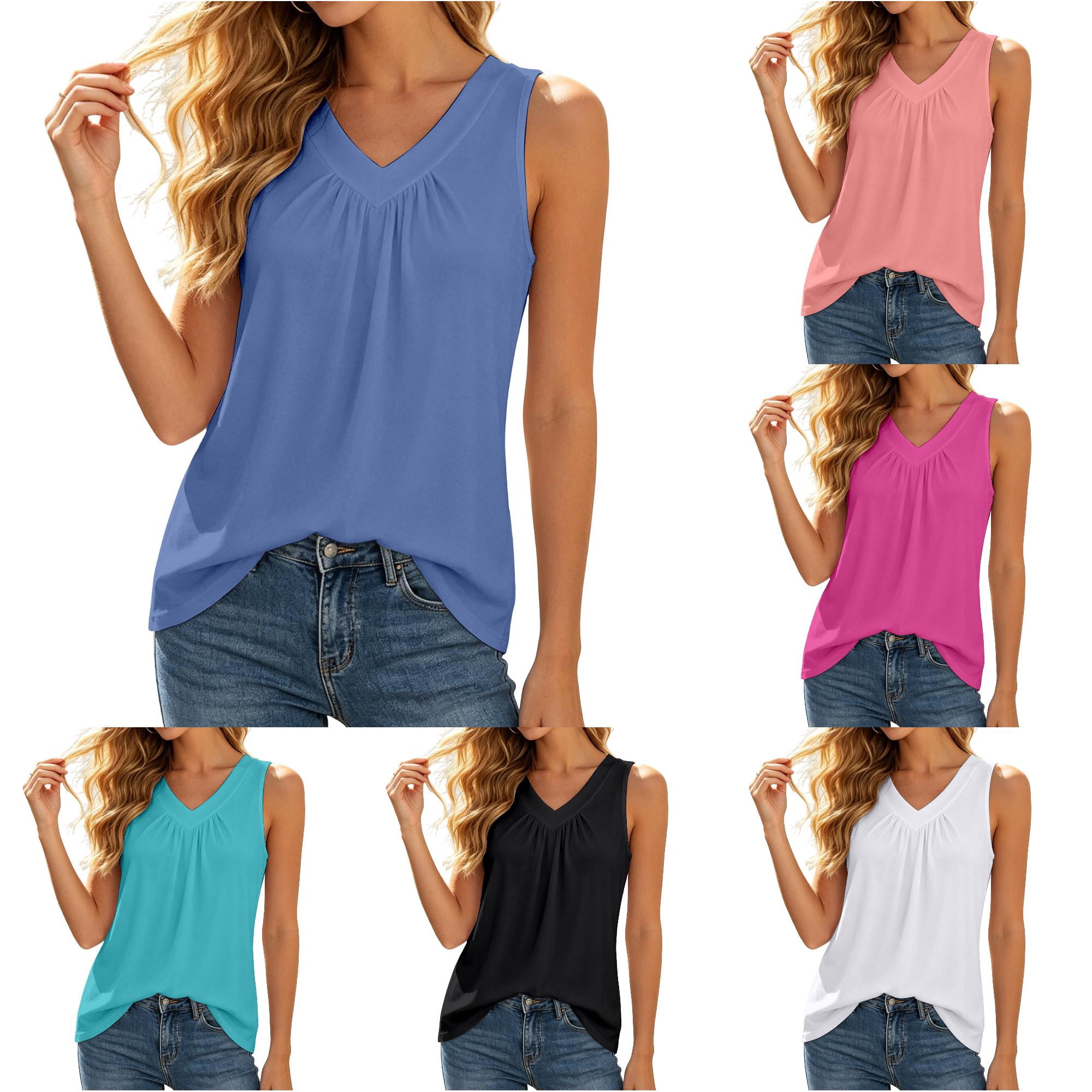 Arrival Sleeveless Vest Top Loose Fit Casual Solid Color Summer Fashion ...