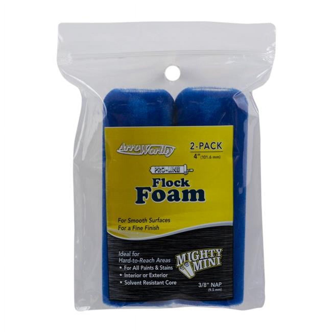 ArroWorthy Pro-Line Flock Foam 0.375 in. x 4 Mini Paint Roller Cover ...