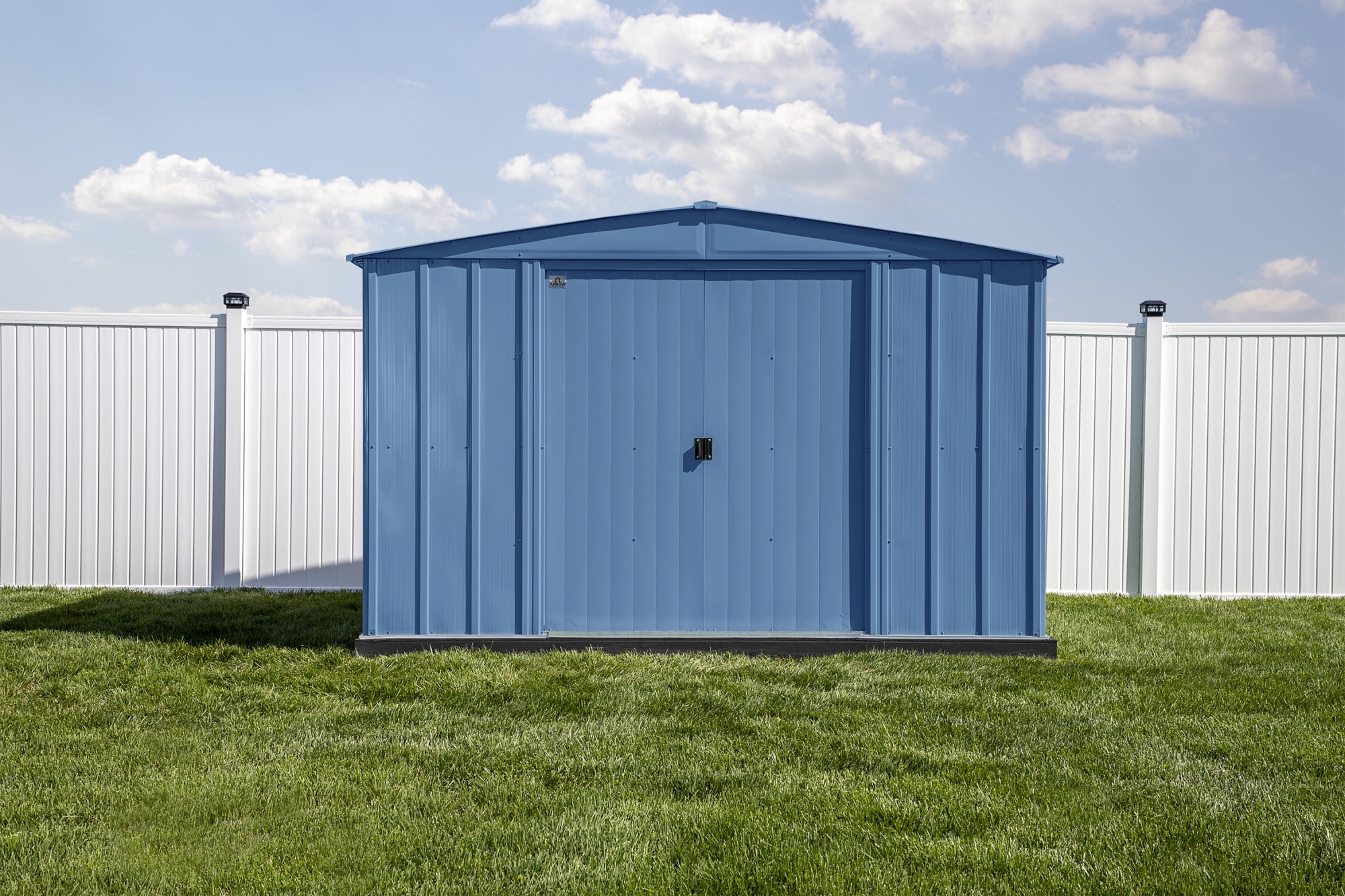 Arrow 10 x 7 ft. Classic Outdoor Steel Storage Shed, Blue - Walmart.com
