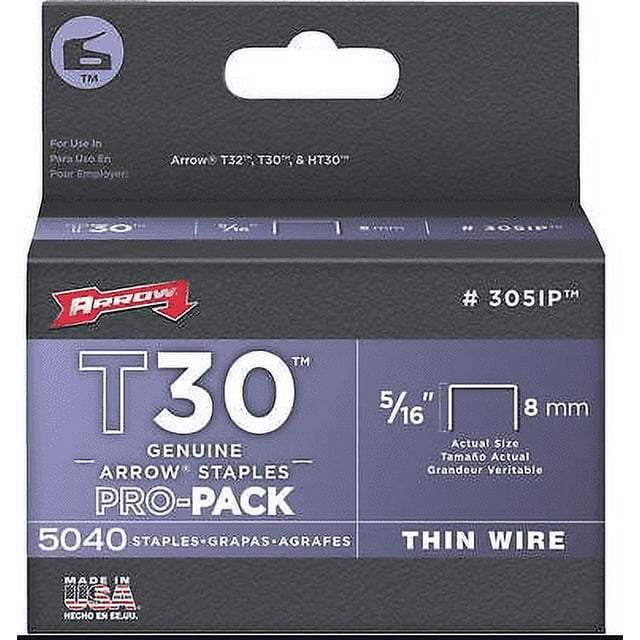 Arrow 5/16-Inch T30 Staples, 5000 Count - Walmart.com