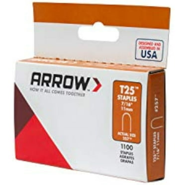 Arrow Fastener 257 Staple for T25, Round Crown, 7/16" (1000-Pack), Each ...