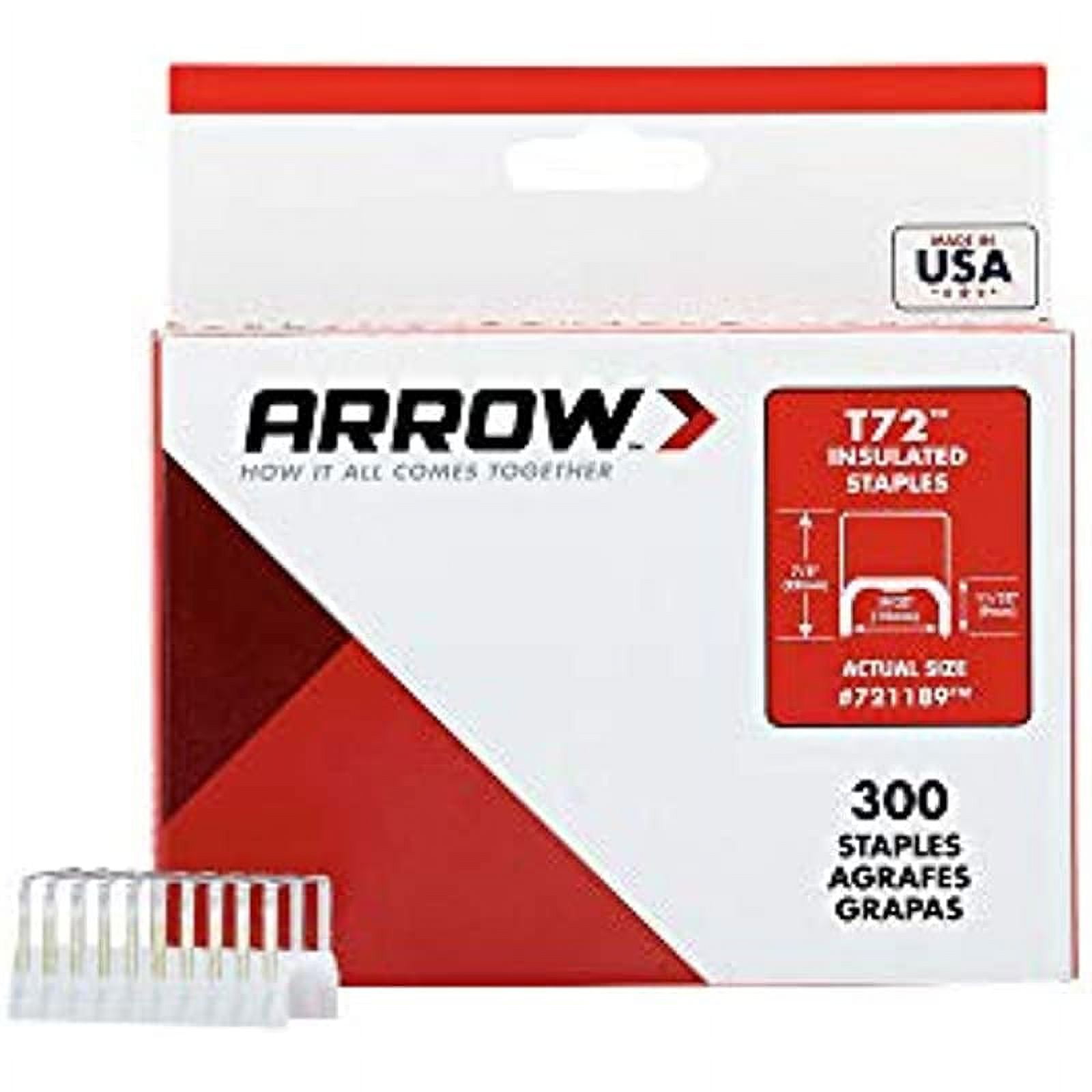 Arrow 721189 T72 Heavy Duty Steel Insulated Staples for Installing ...
