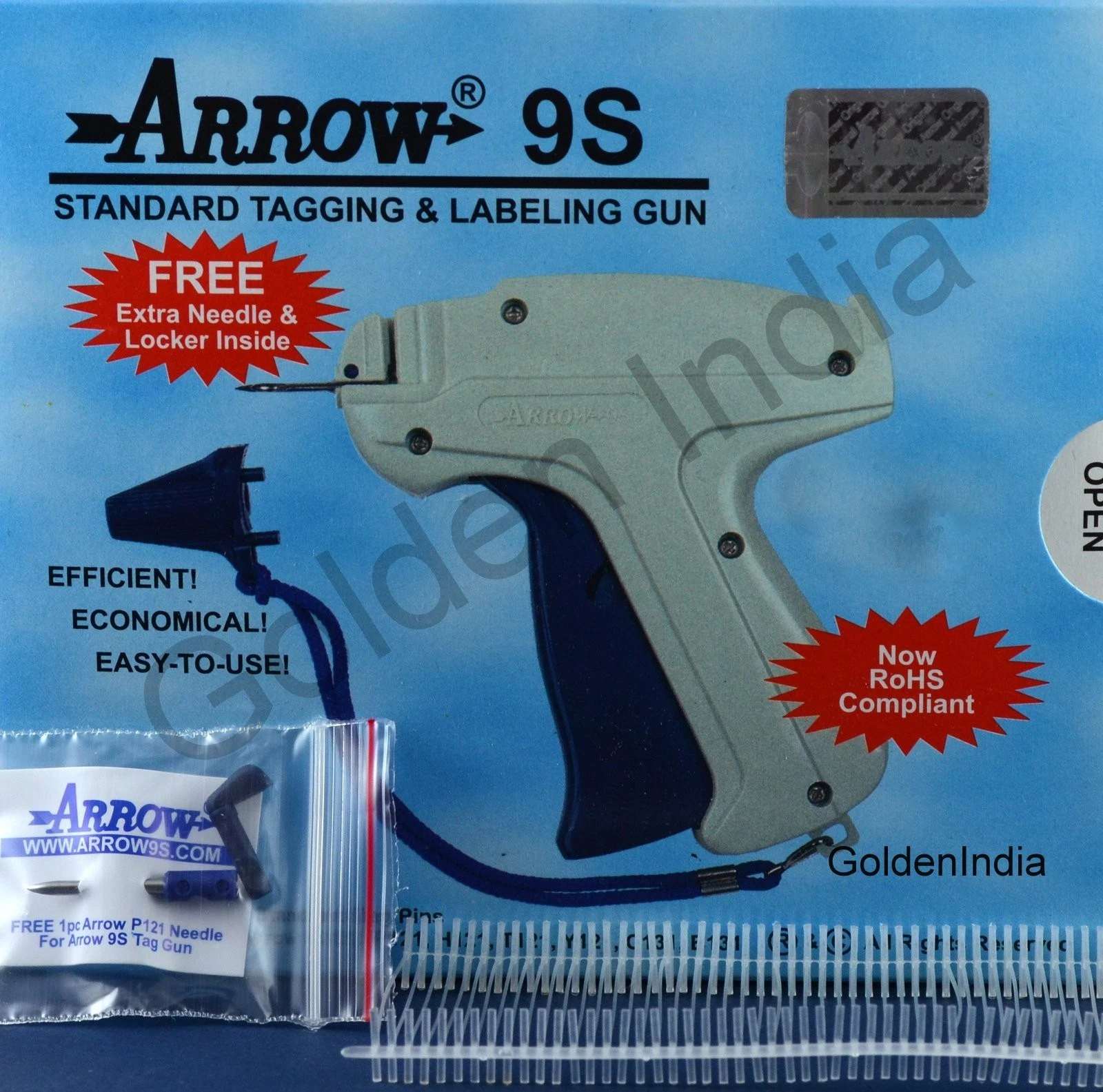 Arrow 9S Price Tag Gun 1 Extra Needle 1000 15Mm Barbs Clothing Tagging ...