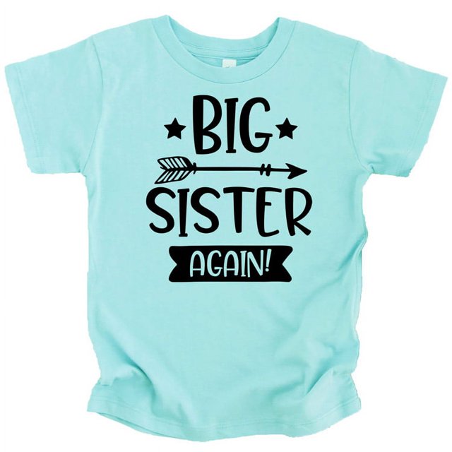 Arrow Big Sister Again Sibling Announcement Shirts for Baby and Toddler Girls Sibling Outfits ...