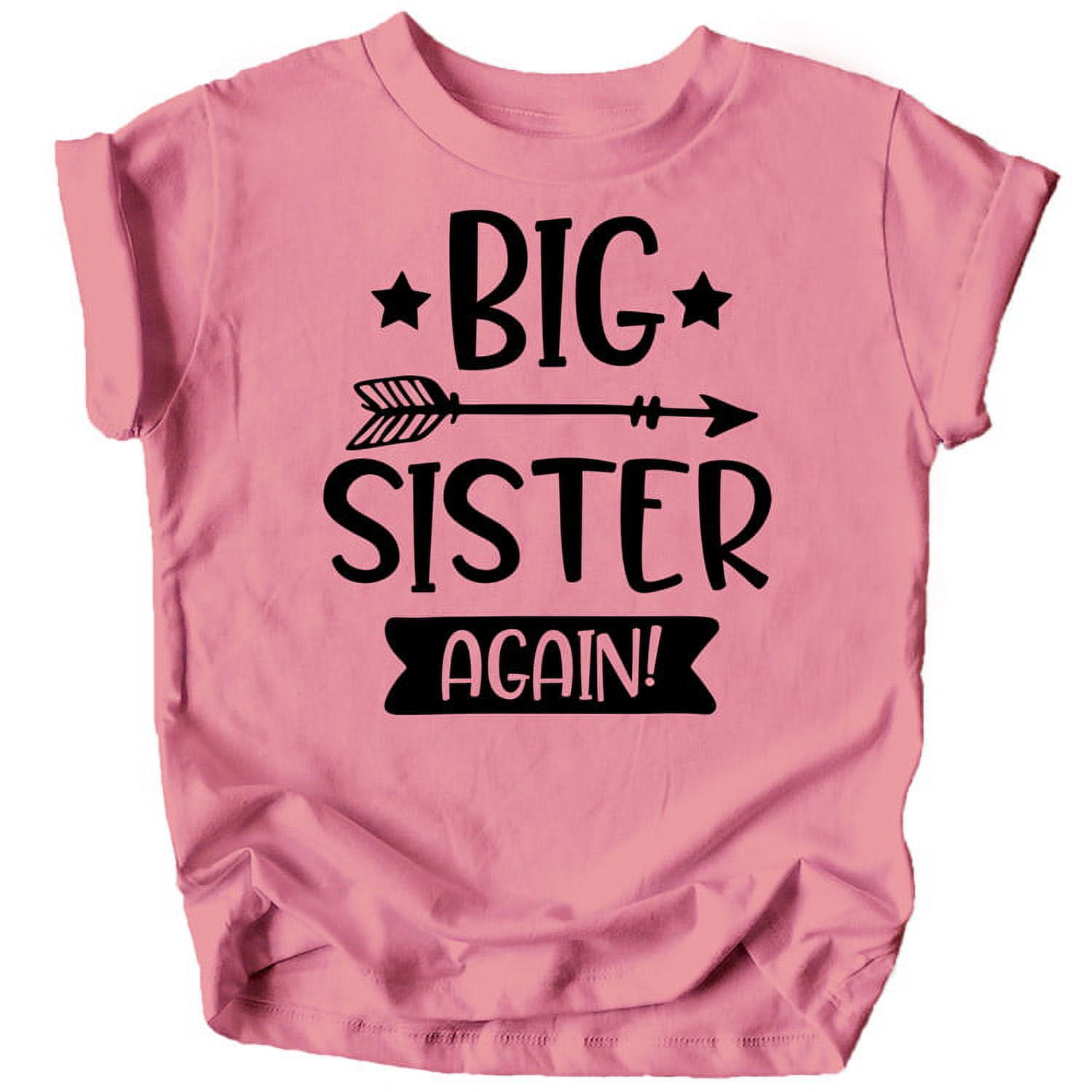 Arrow Big Sister Again Sibling Announcement Shirts for Baby and Toddler Girls Sibling Outfits ...