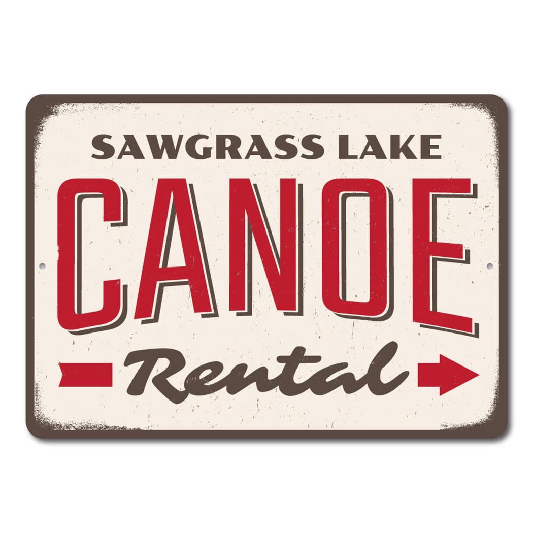 Arrow Canoe Rental Sign, Custom Water Activities Lake Lover Sign, Lake ...