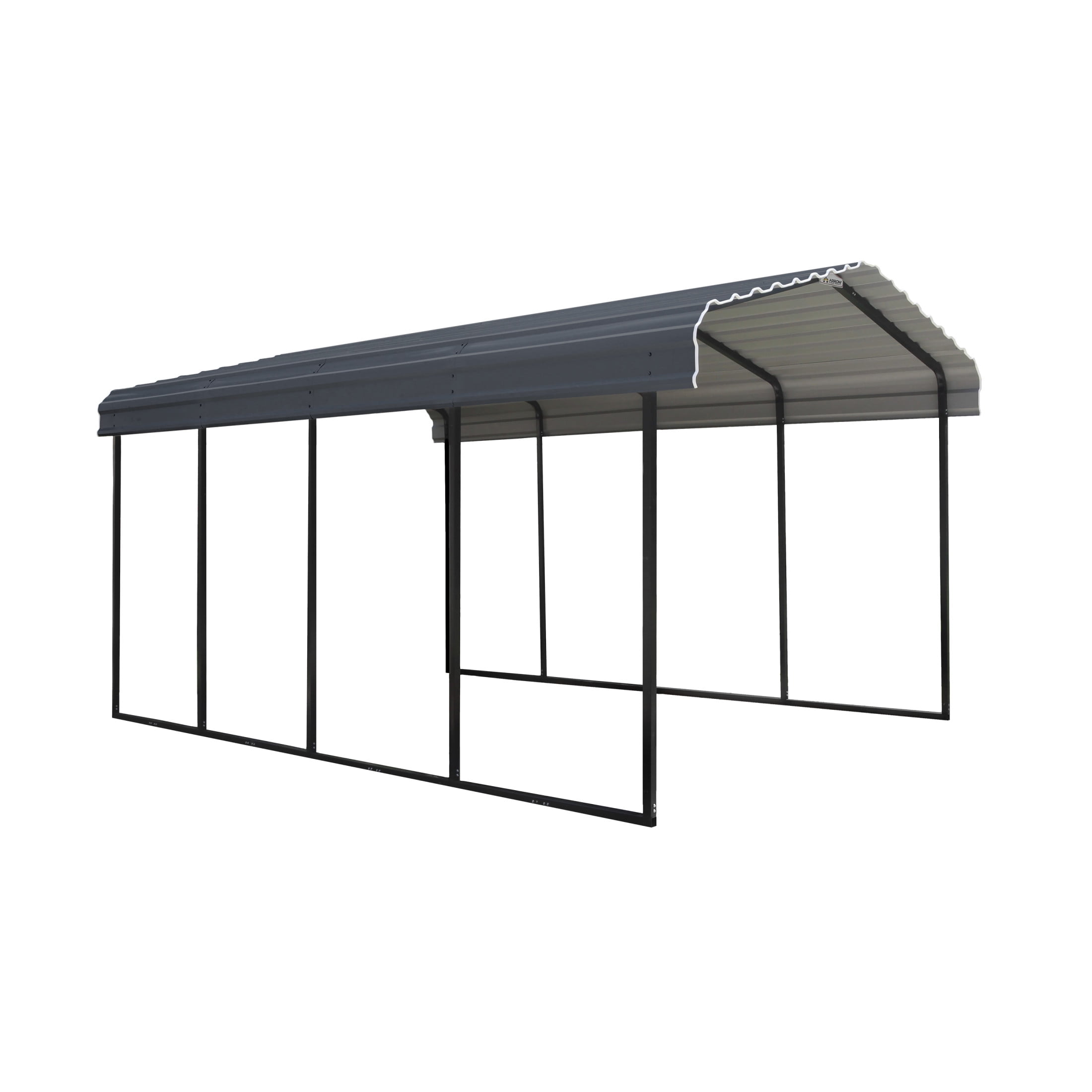 Arrow Carports Galvanized Steel Carport, Full-Size Metal Carport Kit ...