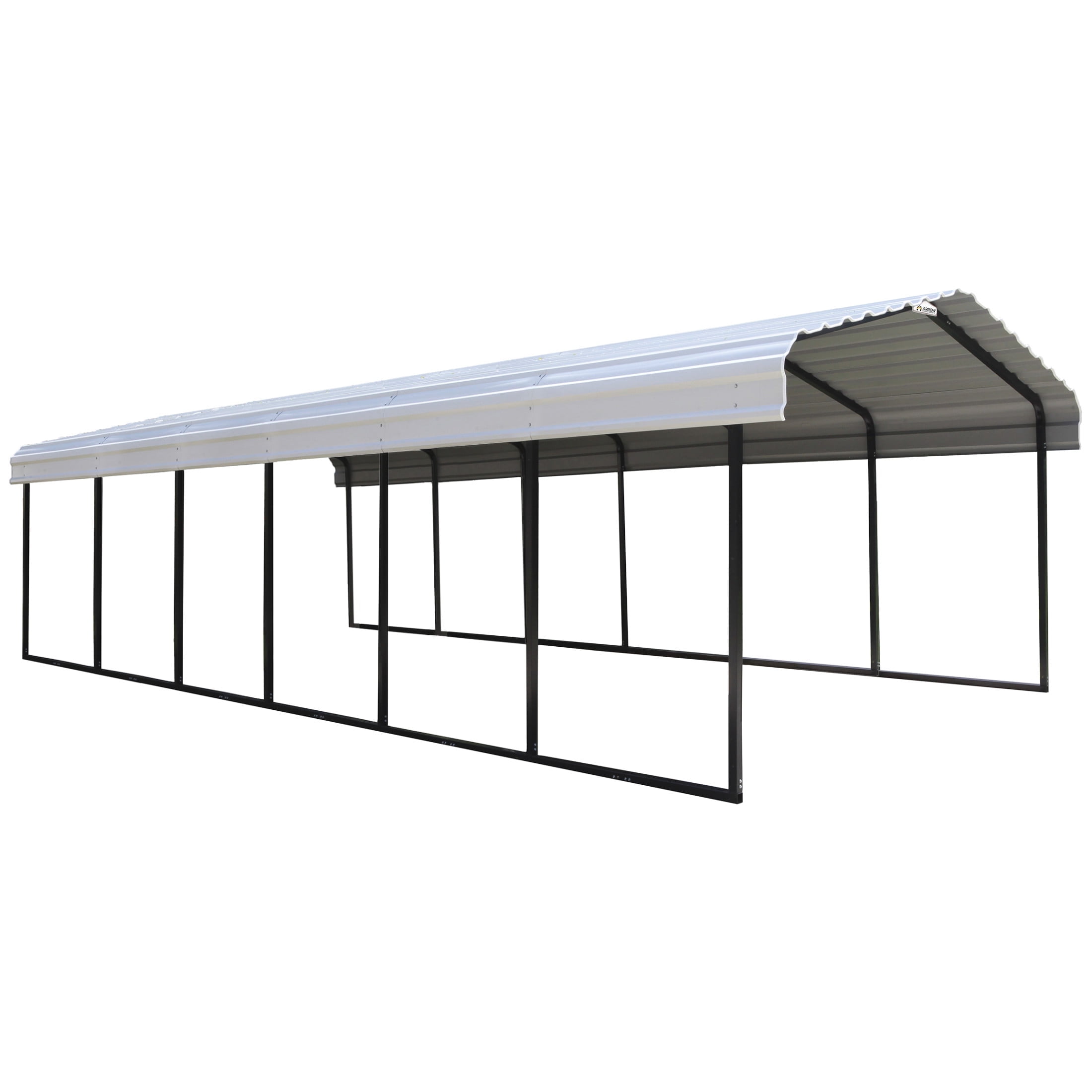 Arrow Carports Galvanized Steel Carport, Full-Size Metal Carport Kit ...