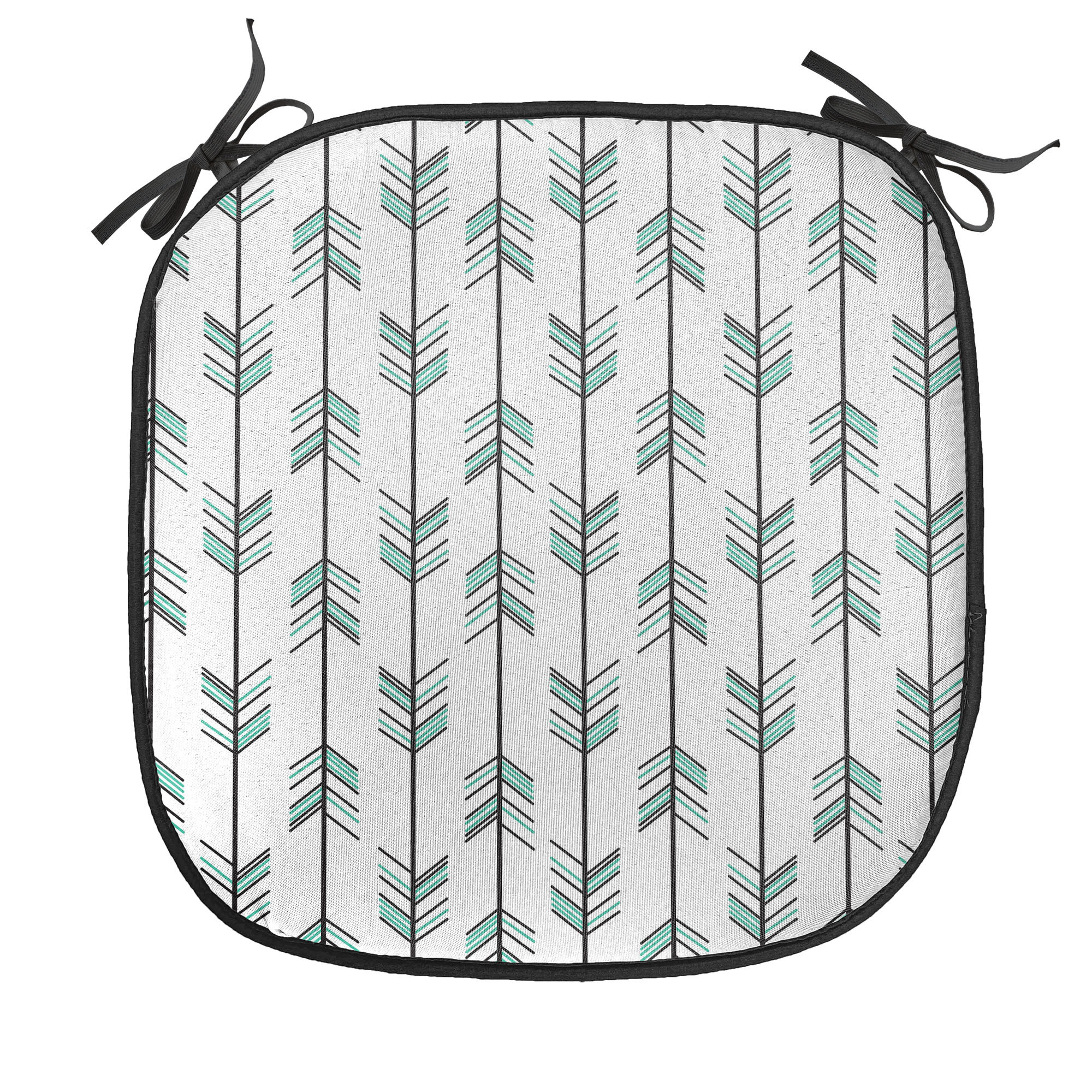 Arrow Chair Seating Cushion, Pastel Color Arrow Pattern Old Tribal in ...