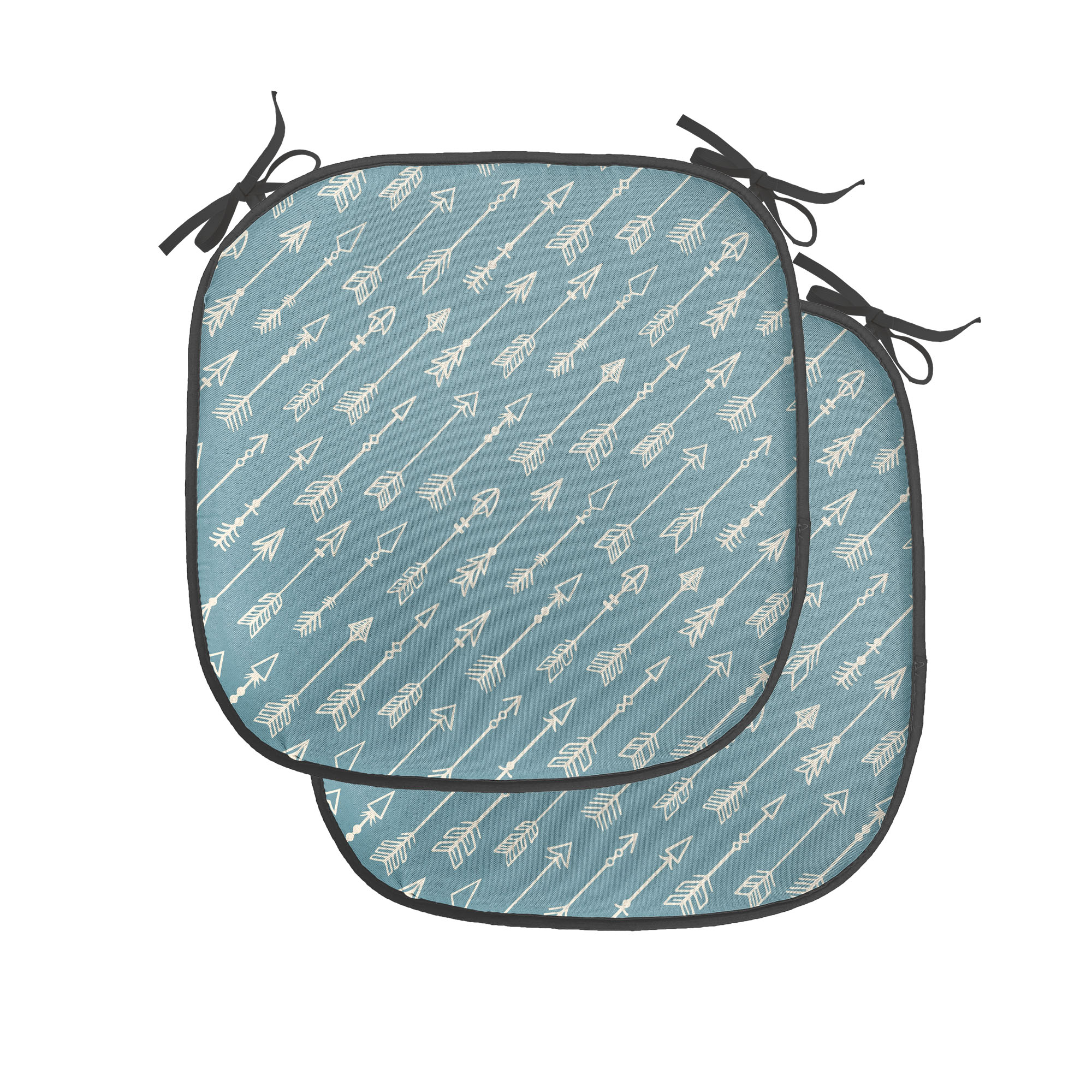 Arrow Chair Seating Cushion Set of 2, Retro Arrows Illustration in ...