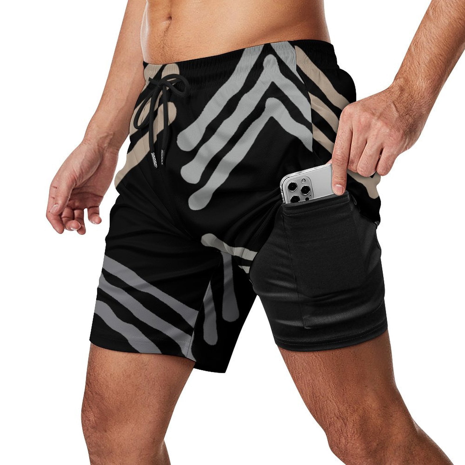 Arrow Chevron Symbol Black Arrows Quick Dry Swimming Shorts For Men ...