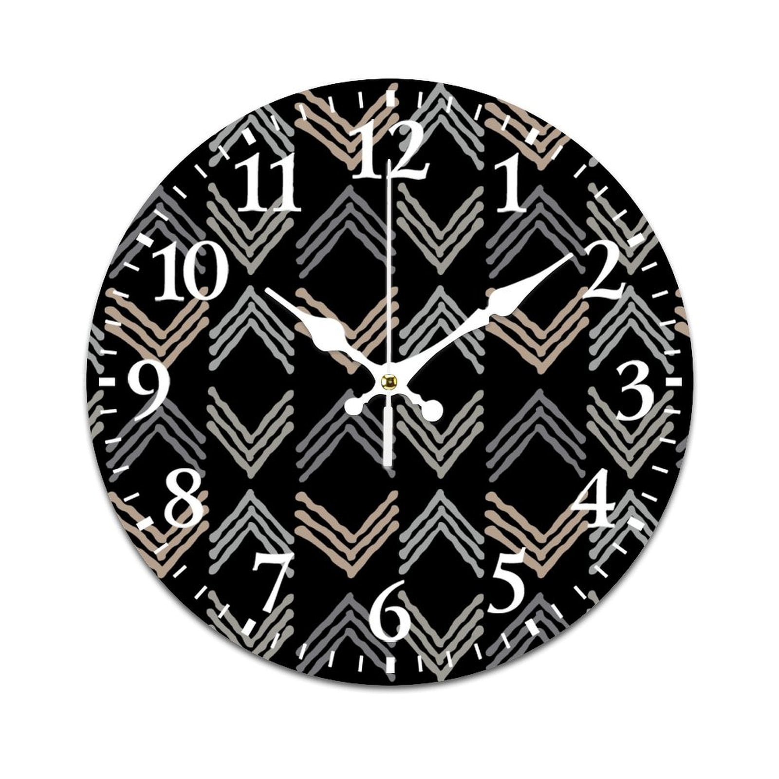 Arrow Chevron Symbol Black Arrows Wall Clock Modern Design Clocks Wall ...