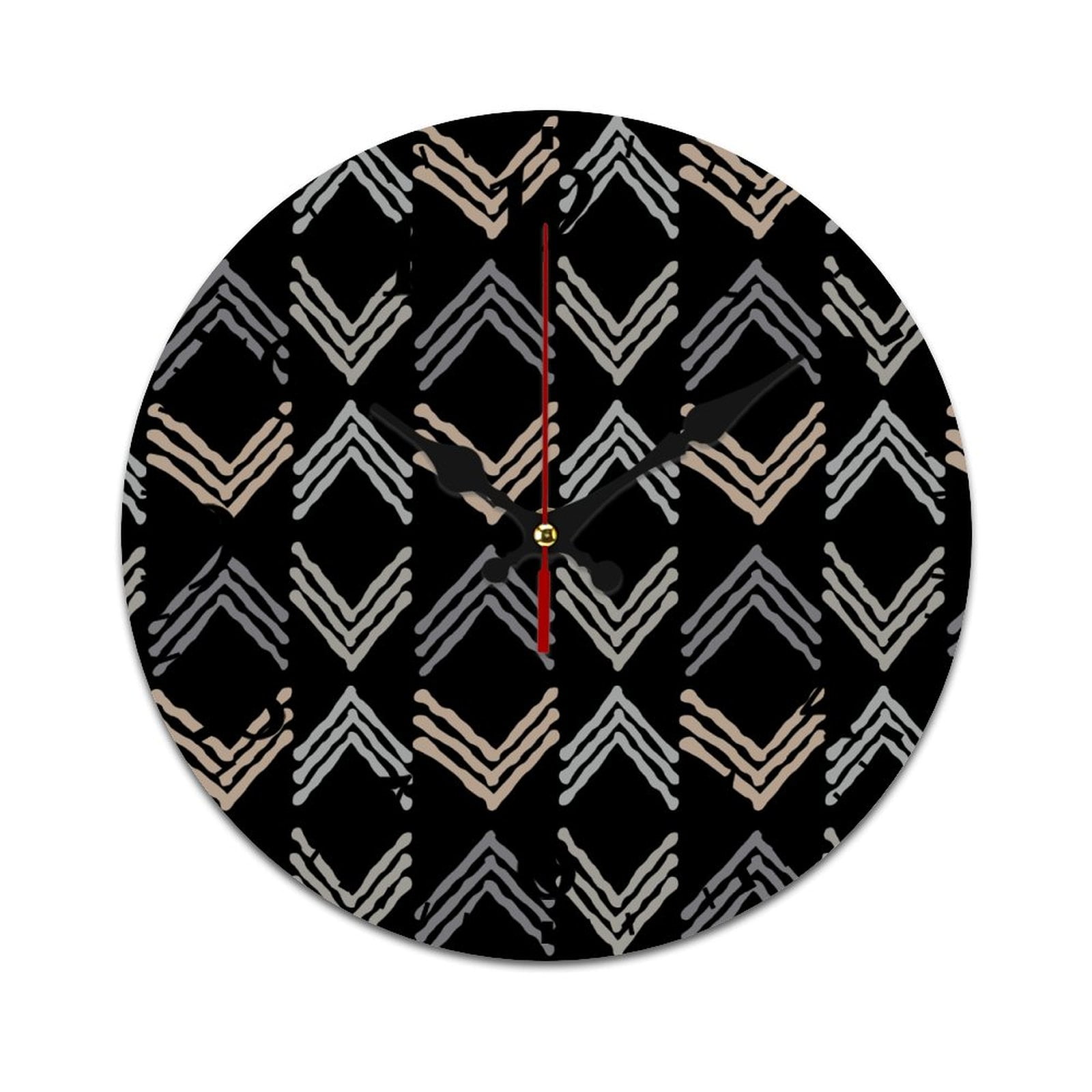 Arrow Chevron Symbol Black Arrows Wall Clock Modern Design Clocks Wall ...