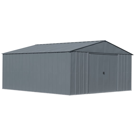 Arrow Classic 14 x 14 x 7 ft Charcoal Steel Storage Shed - Walmart.com