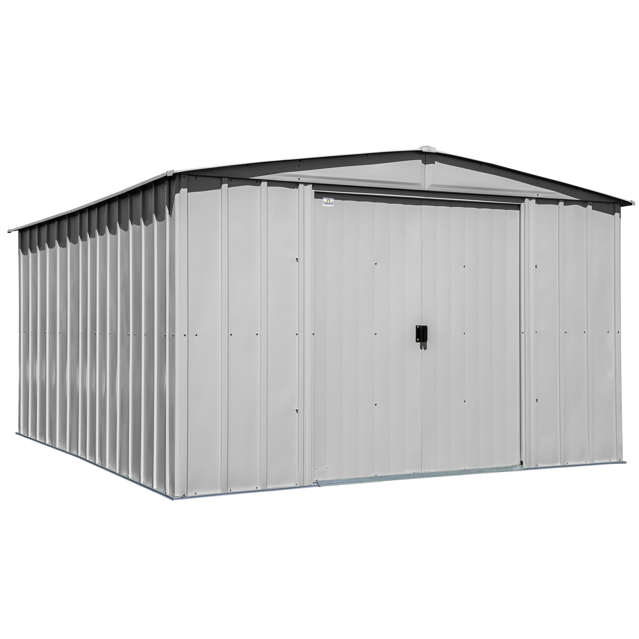 Arrow Classic 10x12 Galvanized Metal Building Storage Shed, Steel ...