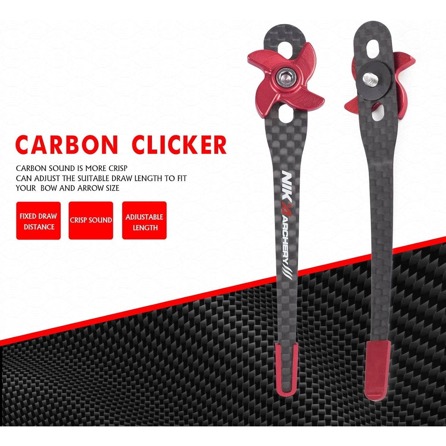 Arrow Clicker Recurve Bow Signal Release Tool Carbon Fiber Clicker for ...