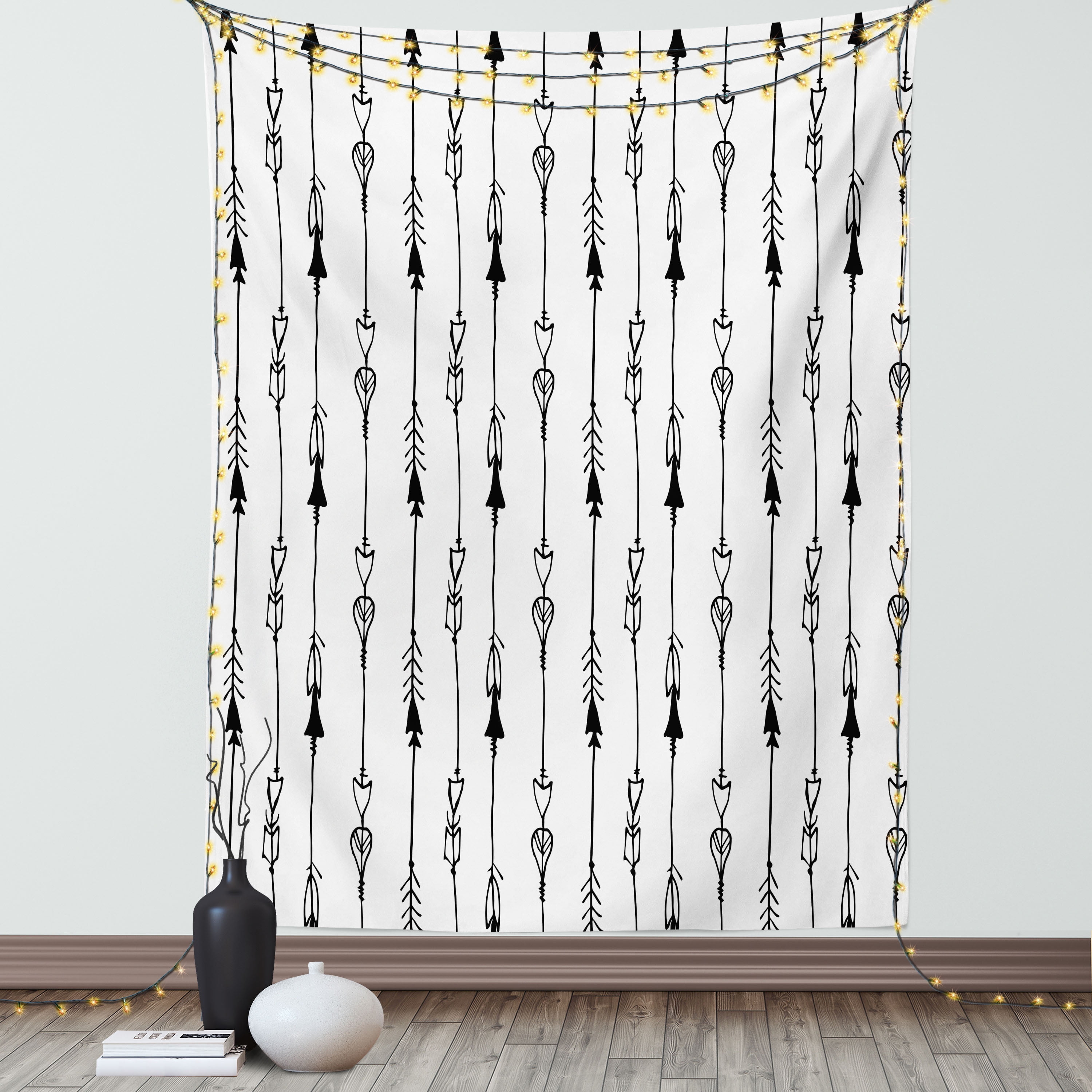 Arrow Decor Wall Hanging Tapestry, Hand-drawn Linked Endless Arrows ...