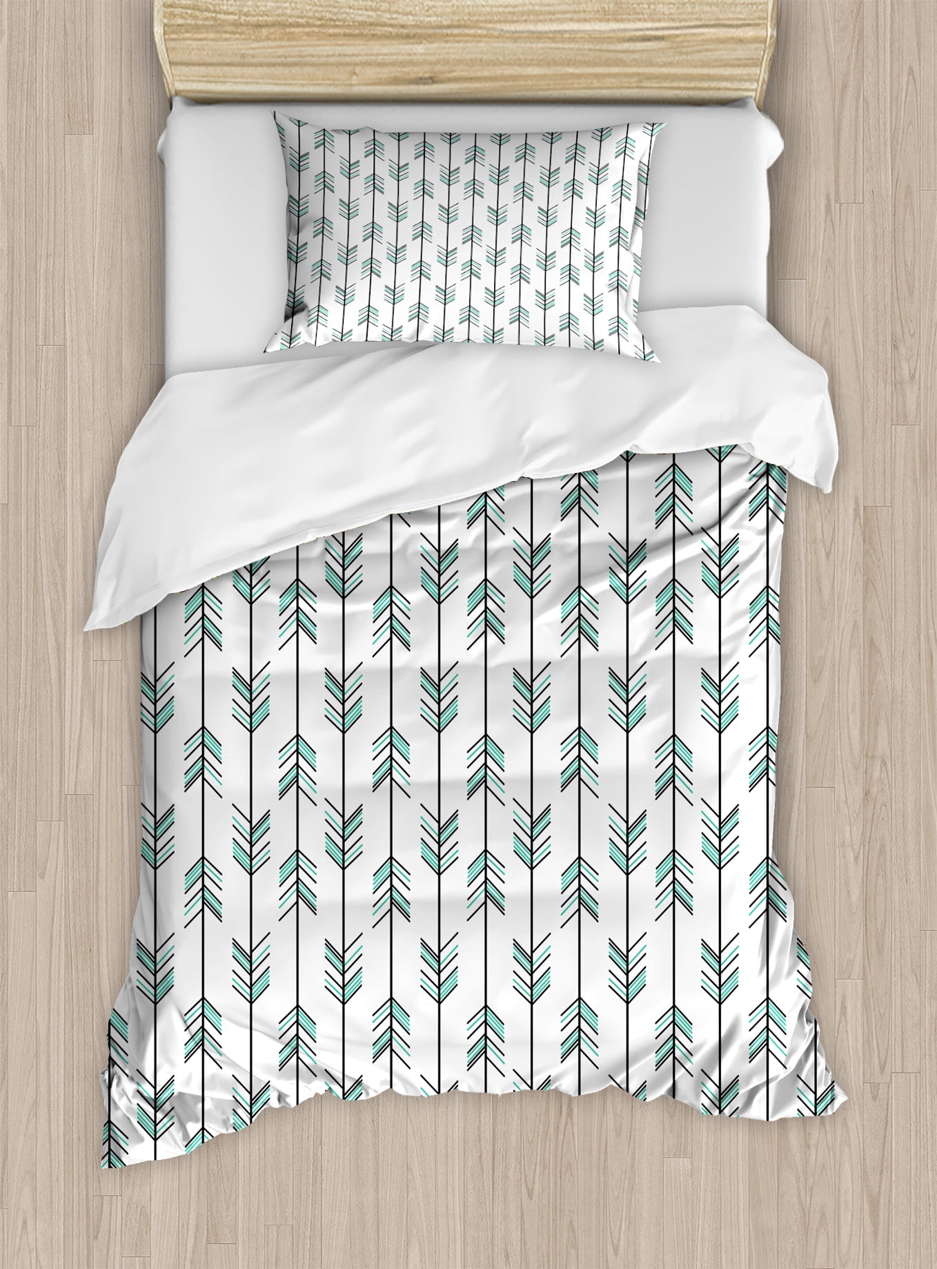Arrow Duvet Cover Set, Pastel Color Arrow Pattern Old Tribal in Graphic ...