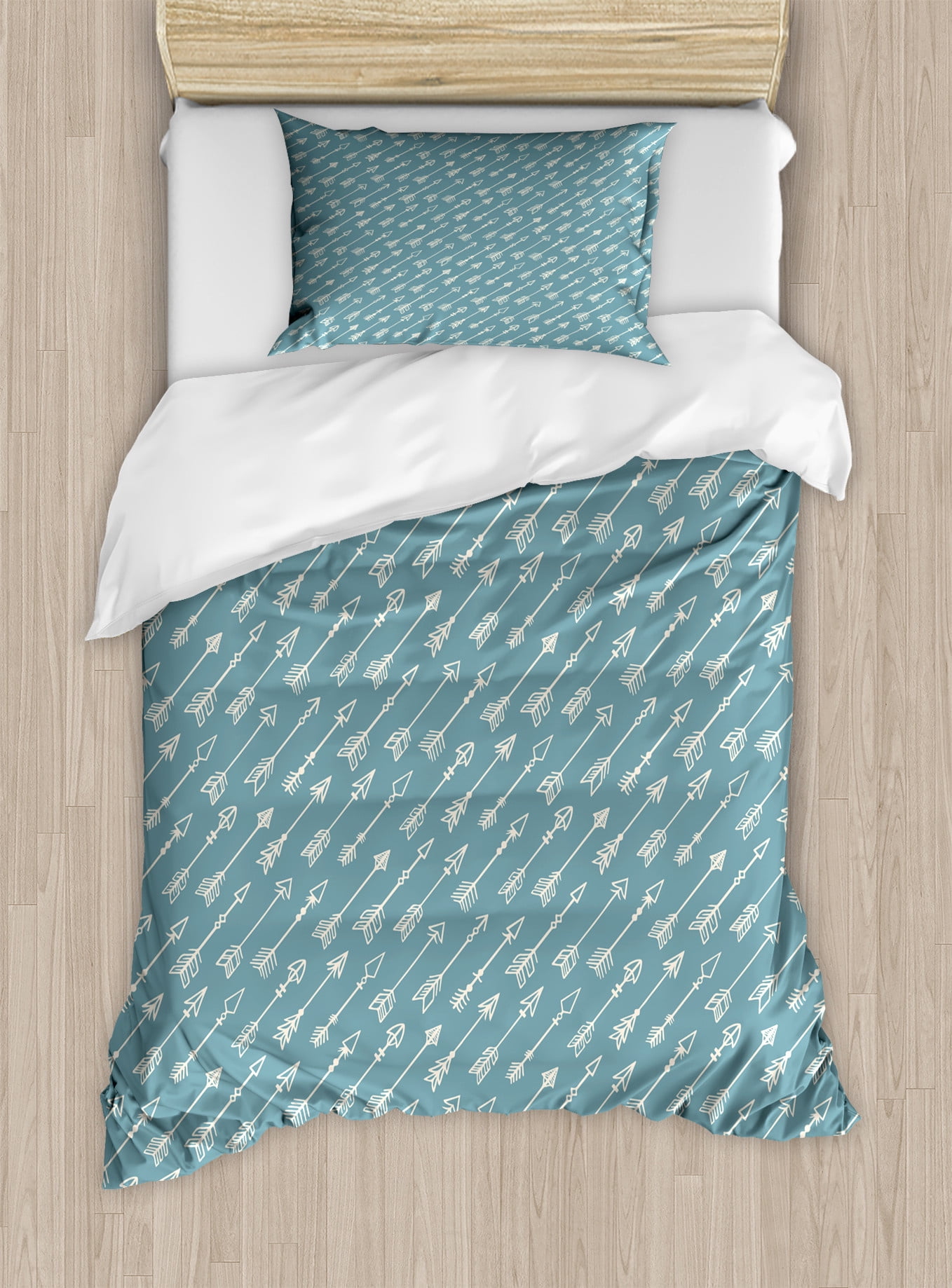 Arrow Duvet Cover Set, Retro Arrows Illustration in Vintage Colors ...