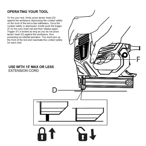 Arrow ET200BN Heavy Duty Electric Brad Nailer, Professional Nail Gun ...