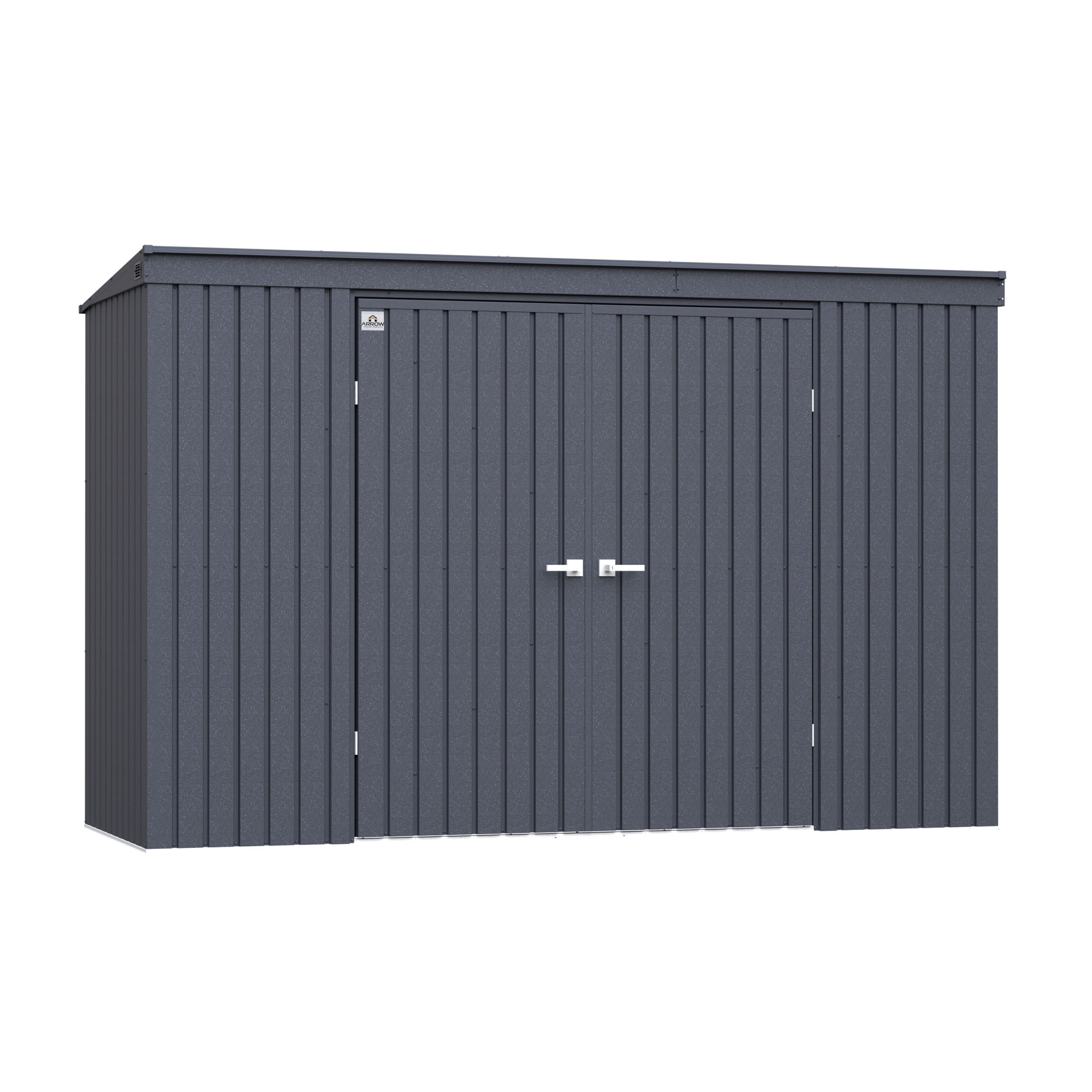 Arrow Elite Steel Storage Shed, 10X4, Anthracite - Walmart.com
