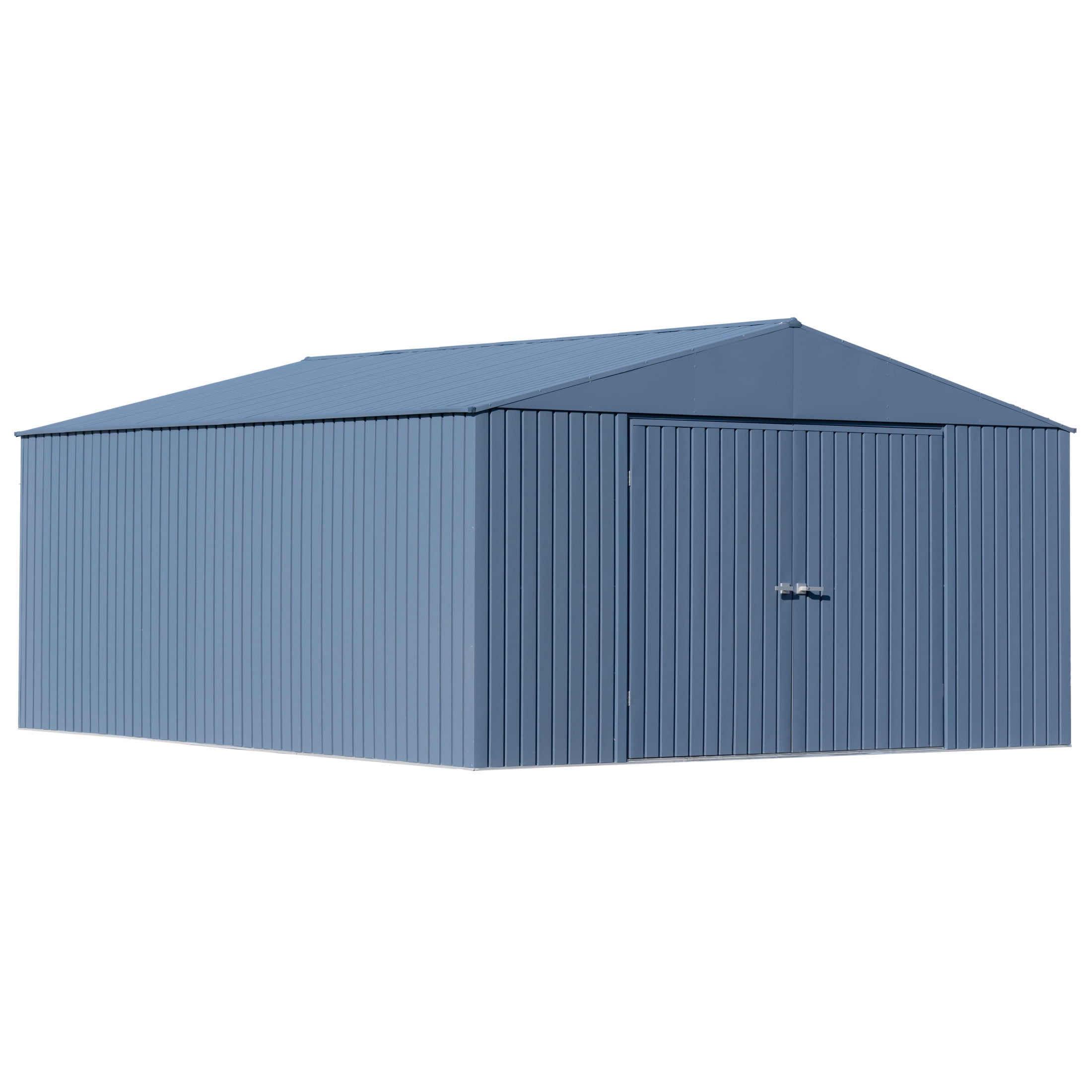 Arrow Elite 14 x 16 x 8 ft Blue Grey Steel Storage Shed - Walmart.com