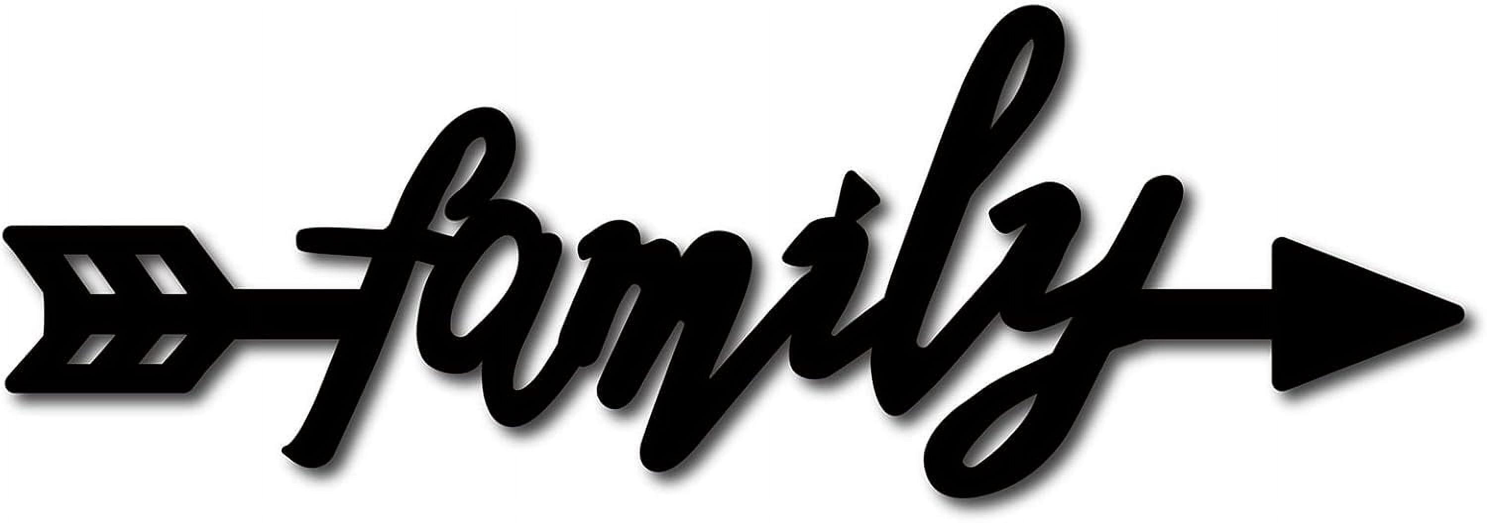 Arrow Family Sign Wood Wall Decor Art Cutout Letter Word Laser Cut ...