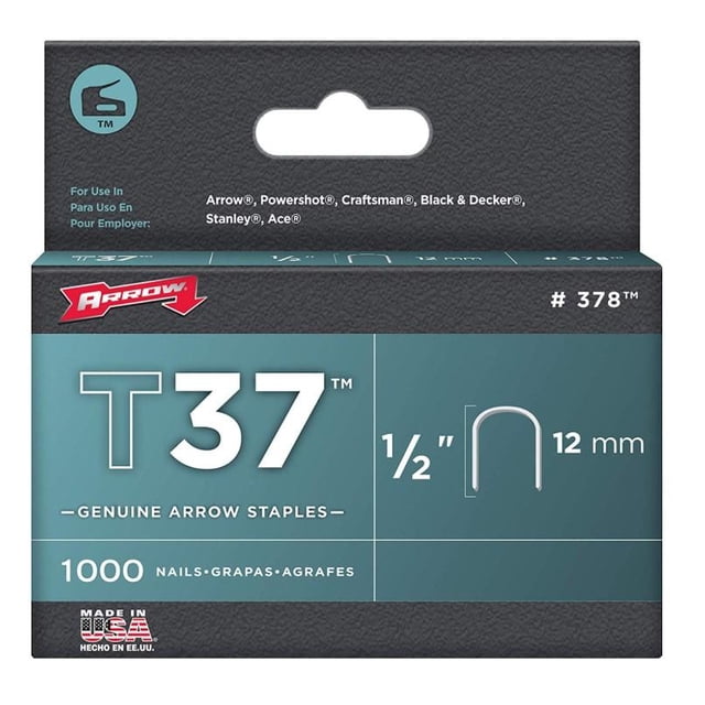 Arrow Fastener 378 1/2 T37 Divergent Point Staples 1,000 Count ...