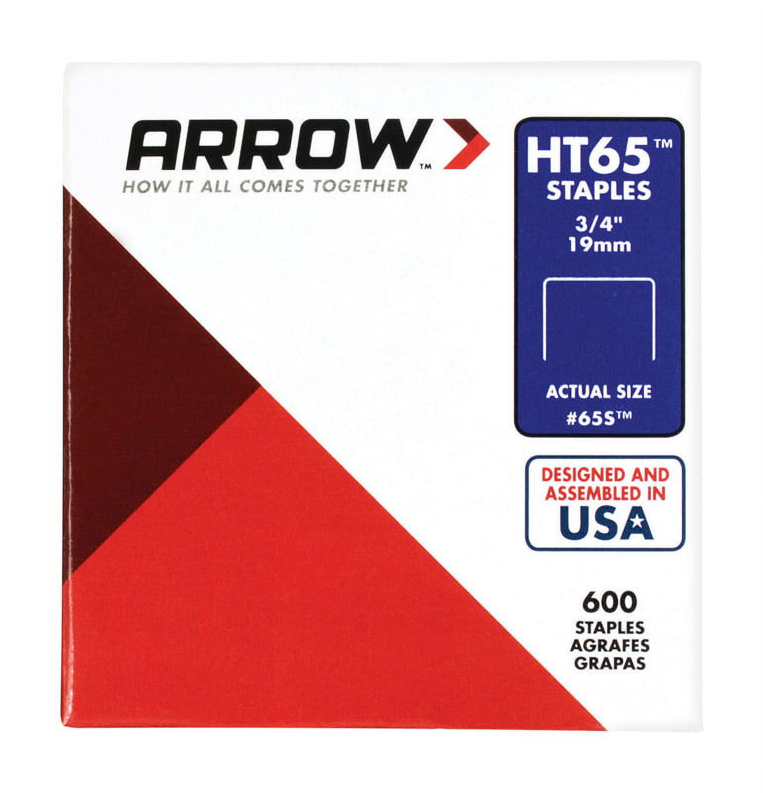 Arrow Fastener 65S Extra Heavy Duty HT65 Staples, 3/4" - Walmart.com