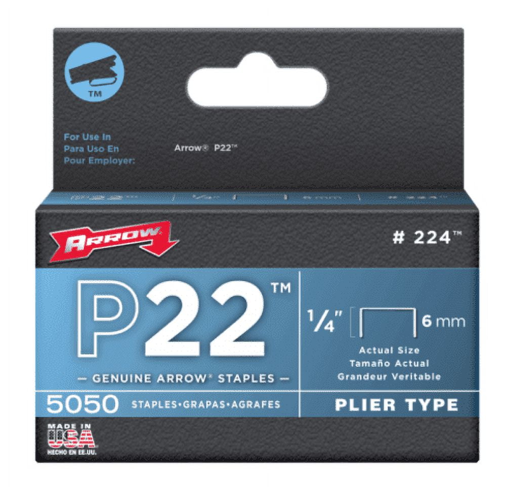 Arrow Fastener Arrow Fastener 224 P22 Staples, 1/4" - Walmart.com