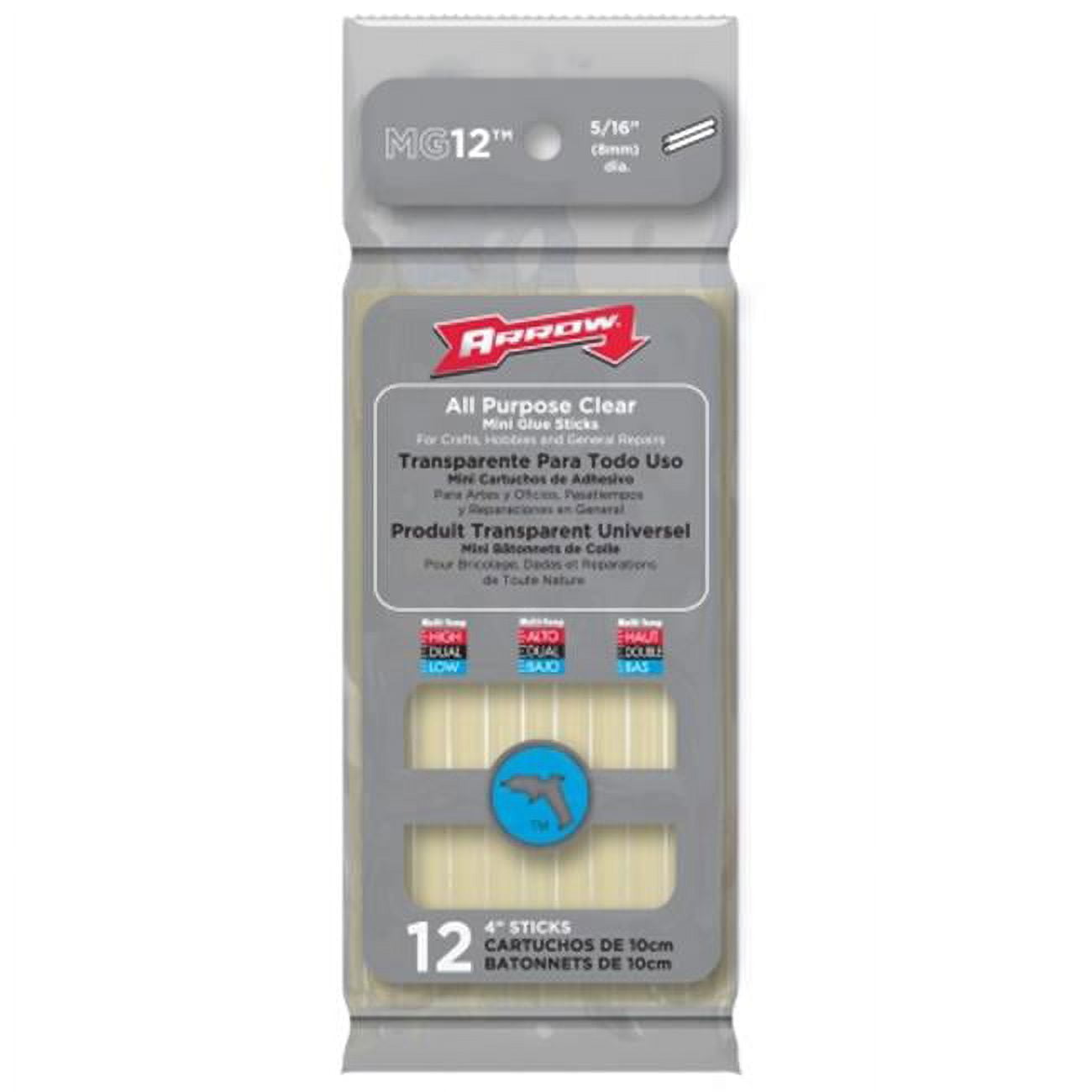 Arrow Fastener Co. 12 Count 4in. All Purpose Mini Glue Sticks 12 Count ...