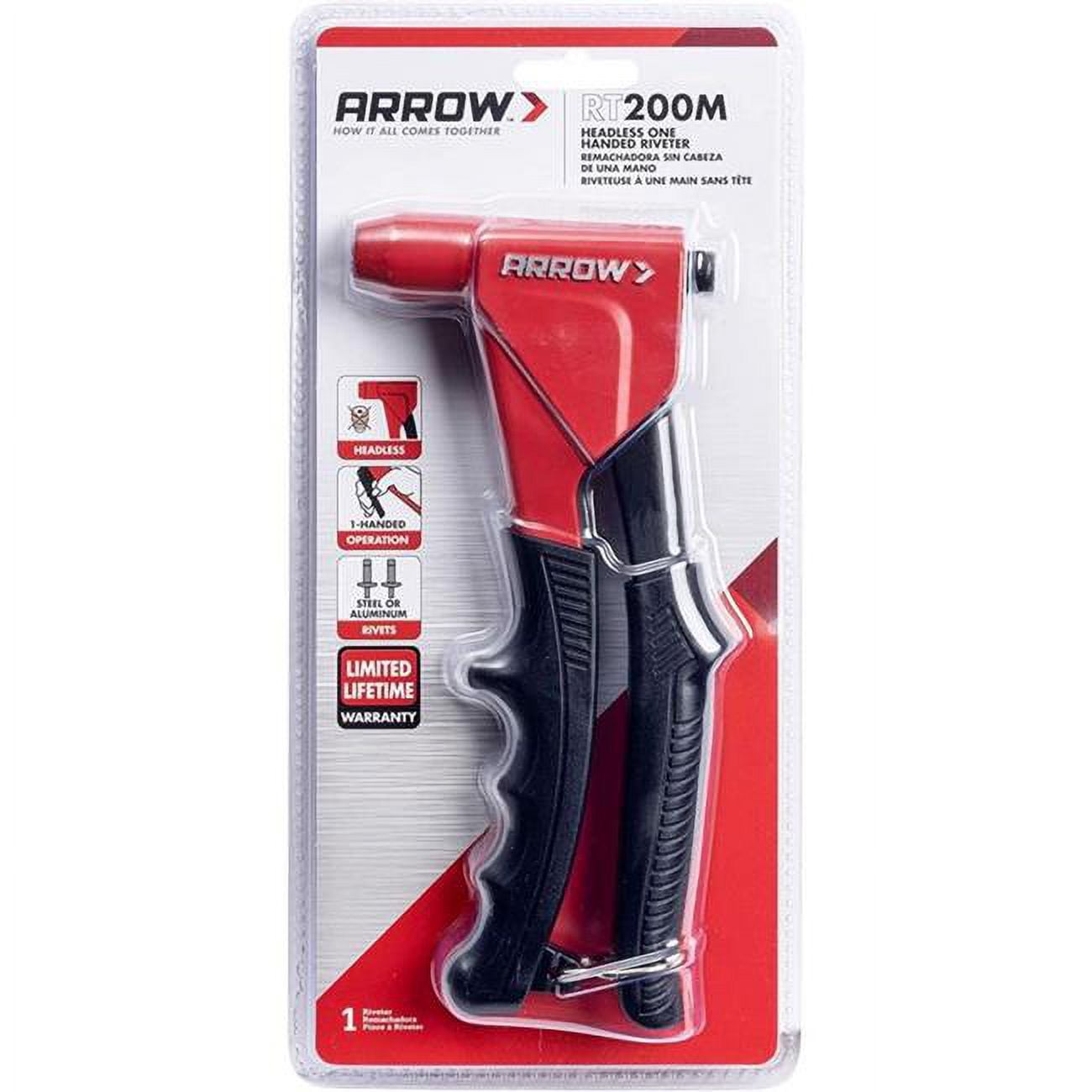 Arrow RT200M Metal Headless Rivet Tool Black/Red 1 pc - Walmart.com