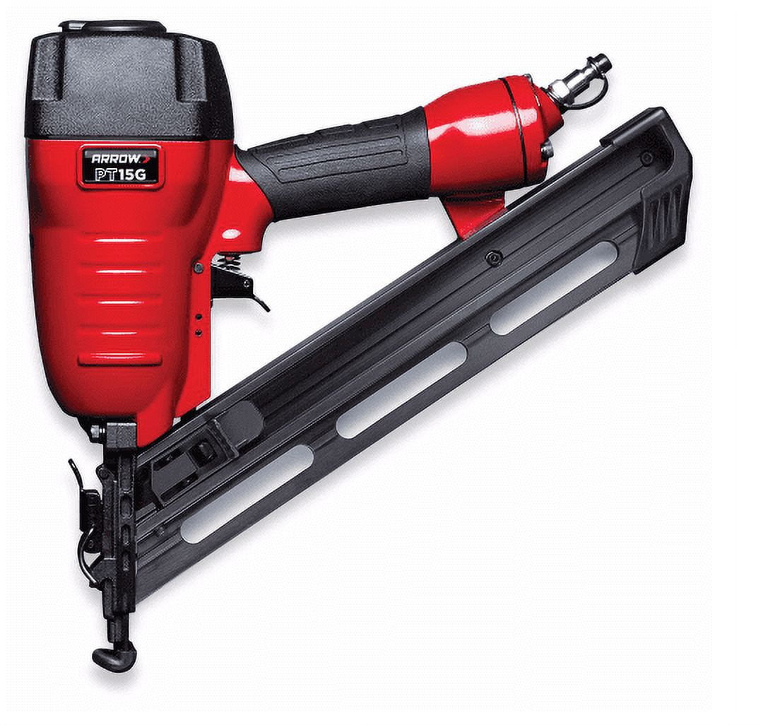 Arrow Fastener PT15G 15 Gauge Pneumatic Angeled Finish Nail Gun ...