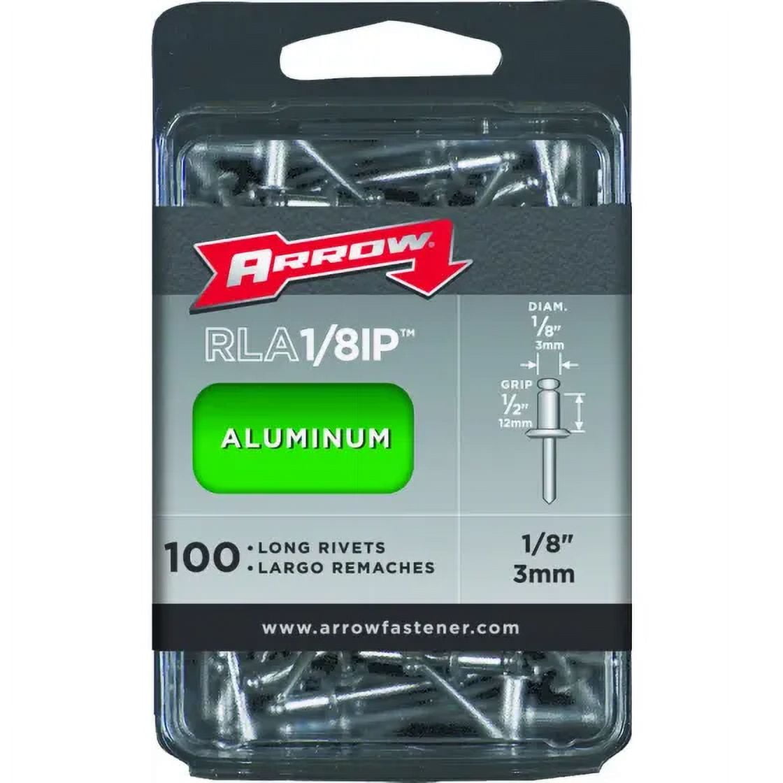 Arrow Fastener RLA1/8IP 1/8 By 1/2 Inch Long Aluminum Rivet, Each ...
