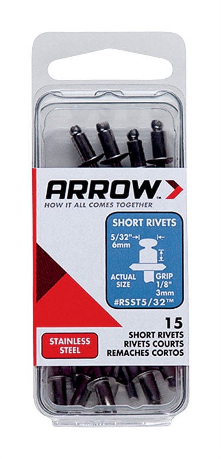 Arrow Rivets 1/8 ", 5/32 " 5/32 " Pk Of 15 Clamshell - Walmart.com