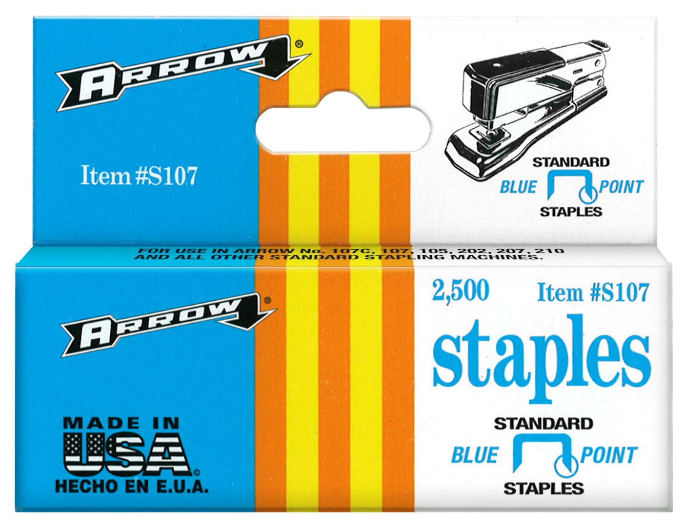 Arrow Fastener S107 Stainless Steel Painted Blue Staples for 107 & 107C ...