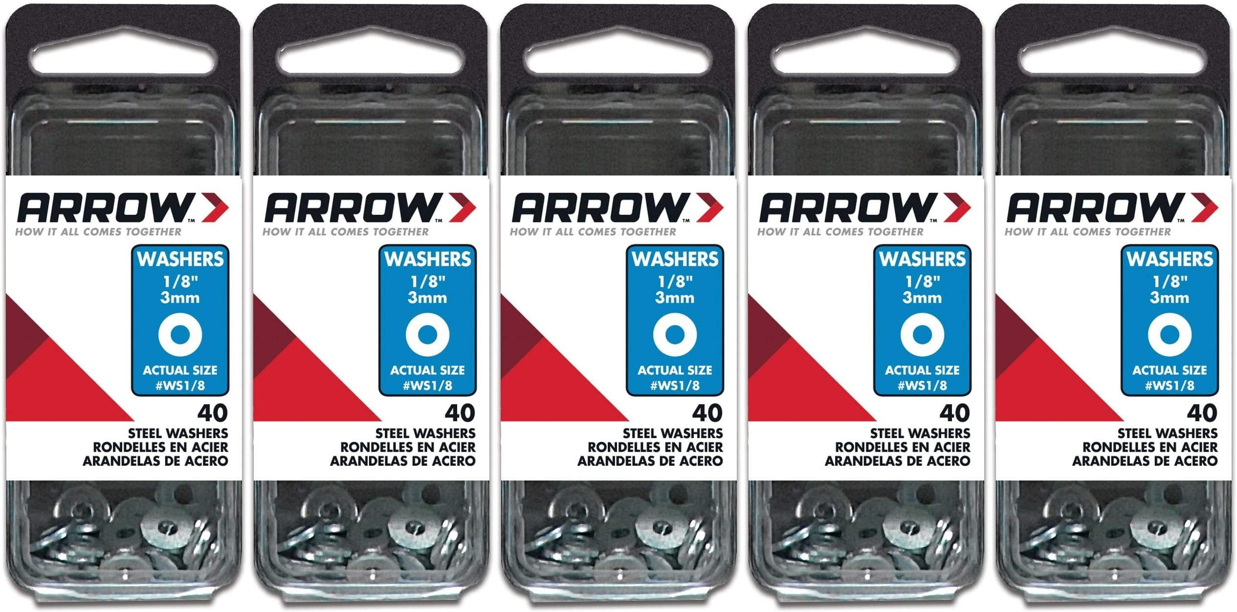 Arrow Fastener WS1/8 1/8" Steel Washers 40-Pack 5 Pack - Walmart.com